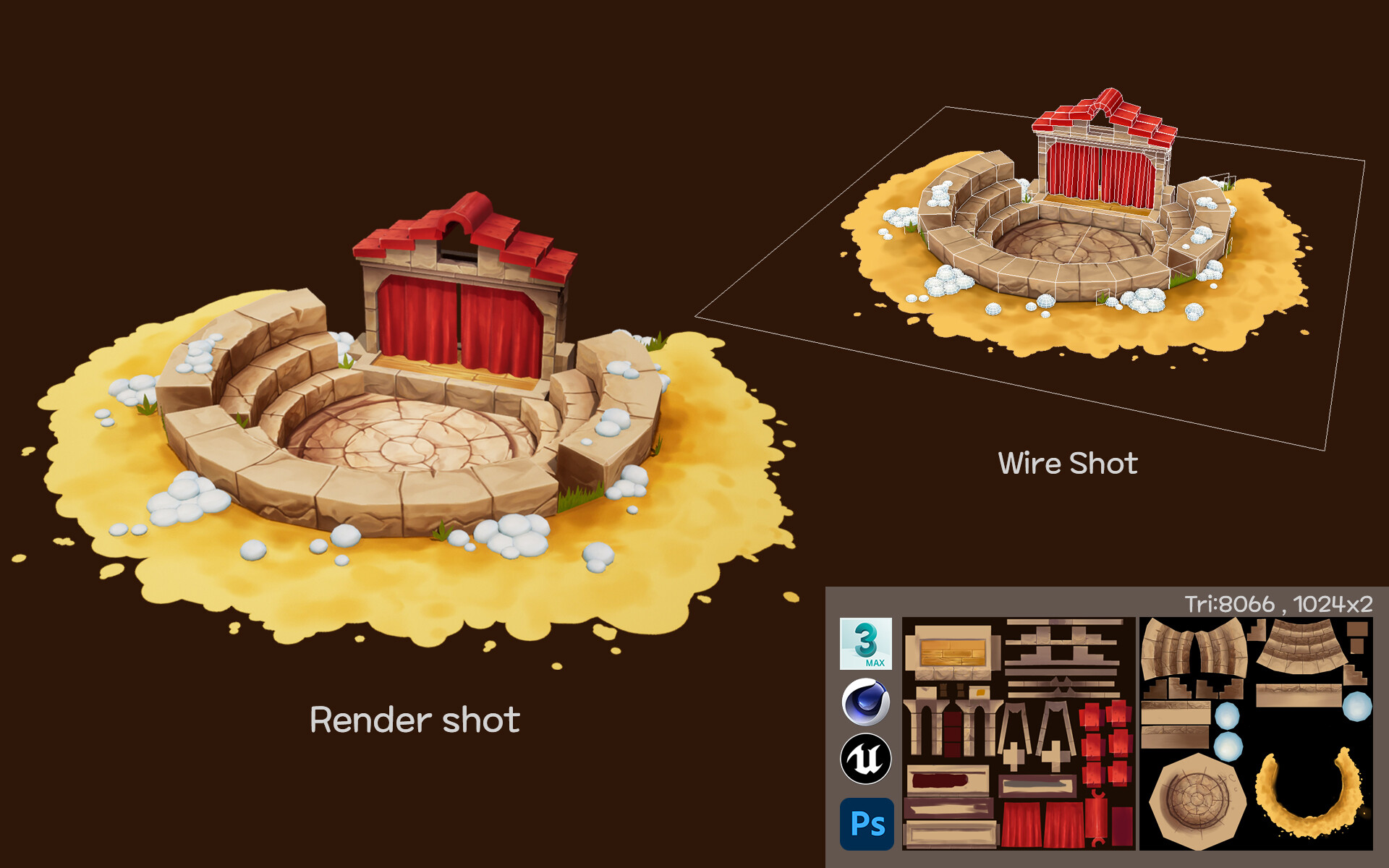 ArtStation - Handpainting texture - Square