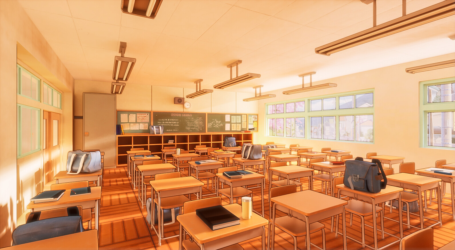ArtStation - The stylized classroom made by UE5