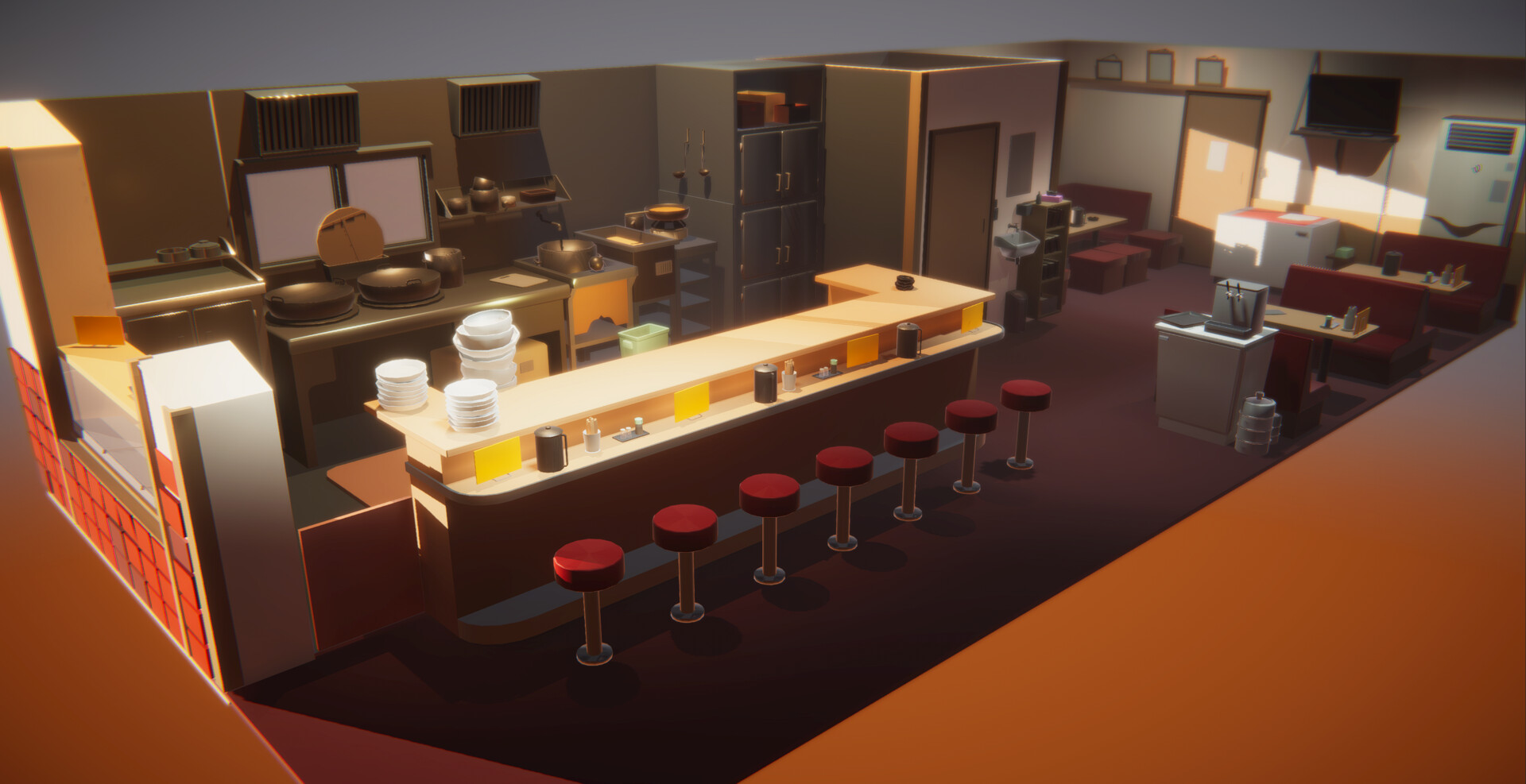 Tom Klovholt - Low poly resturant