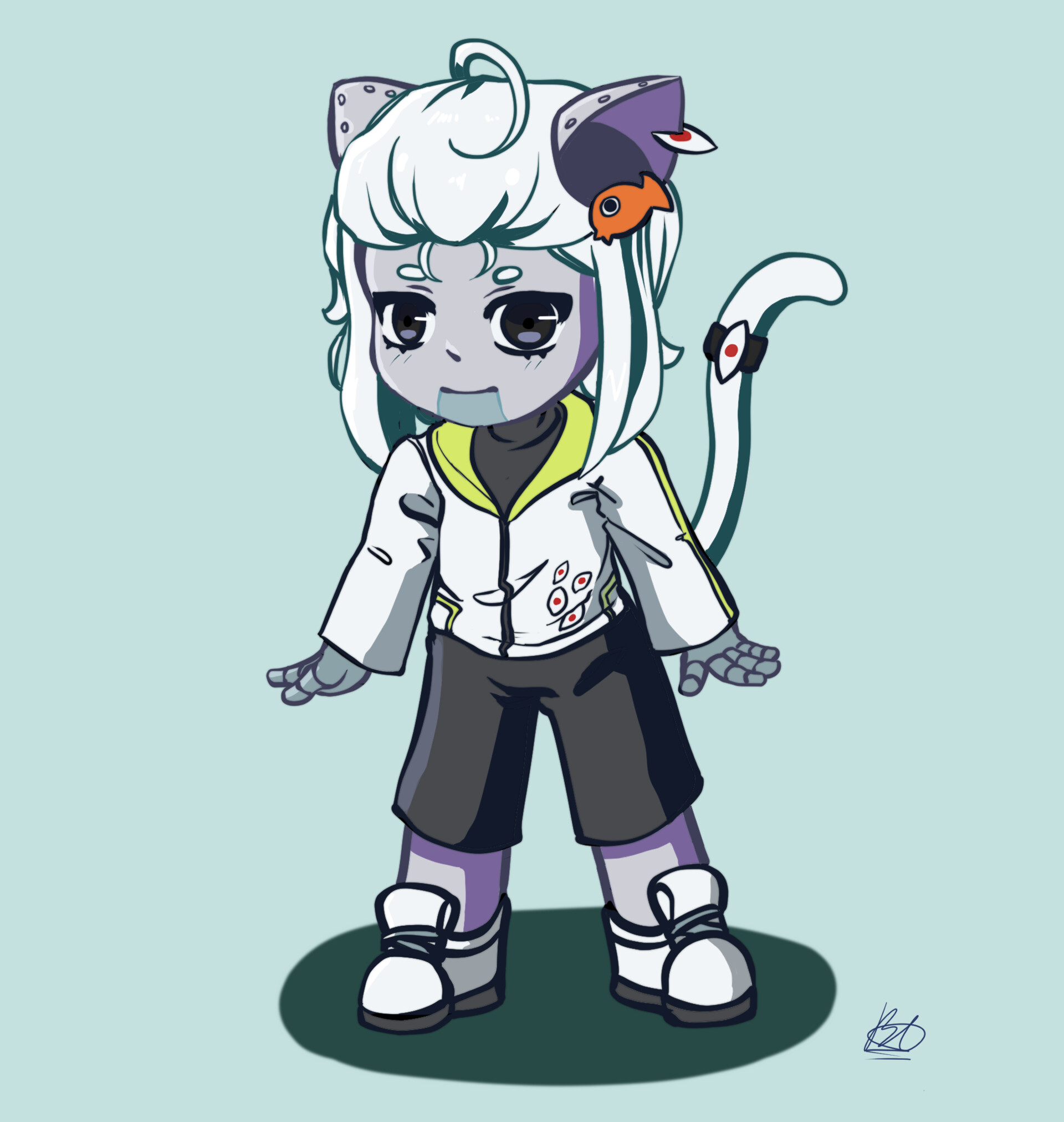 ArtStation - Mecha cat chibi