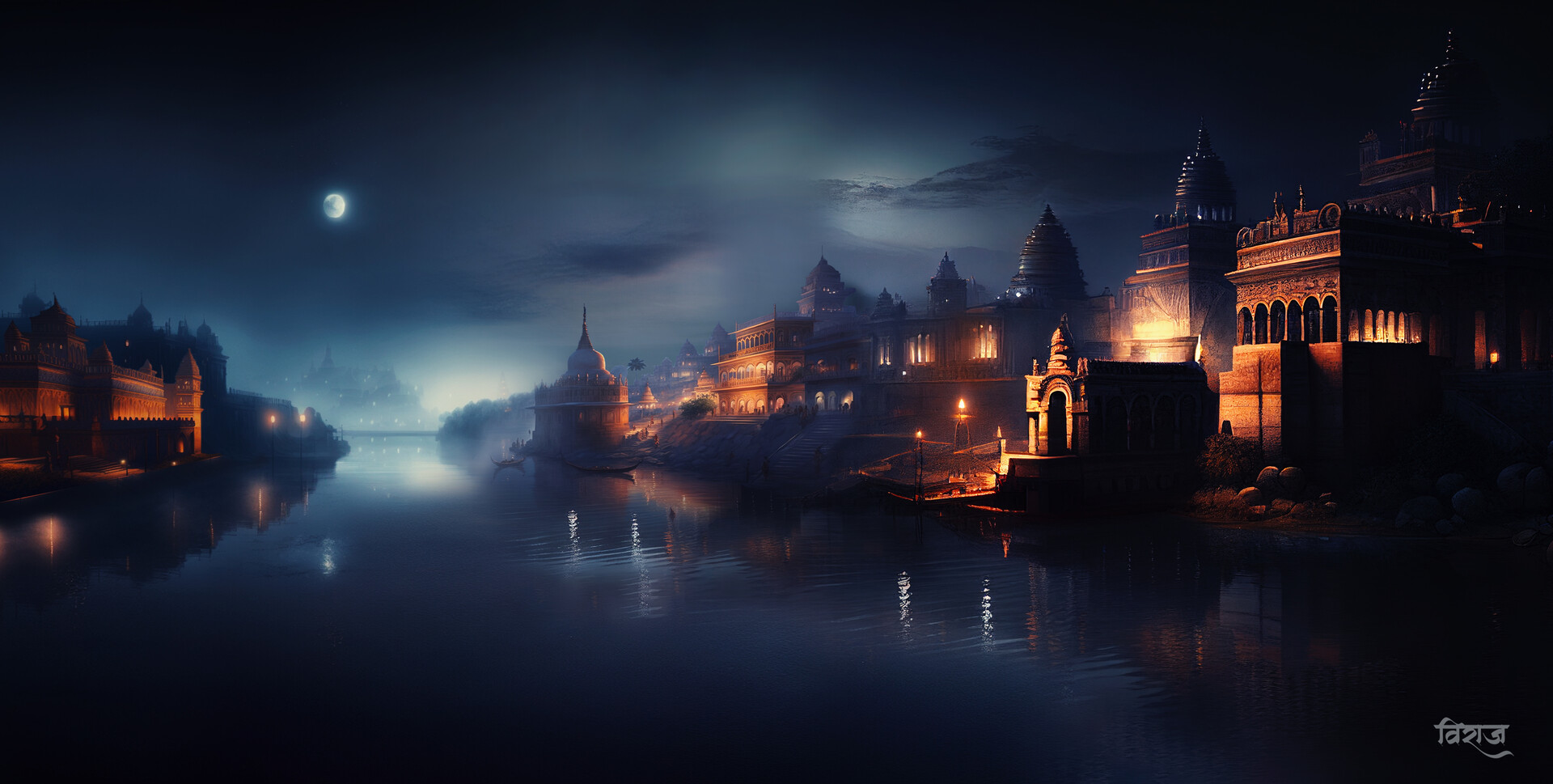 ArtStation - VARANASI NIGHT 15 cent.