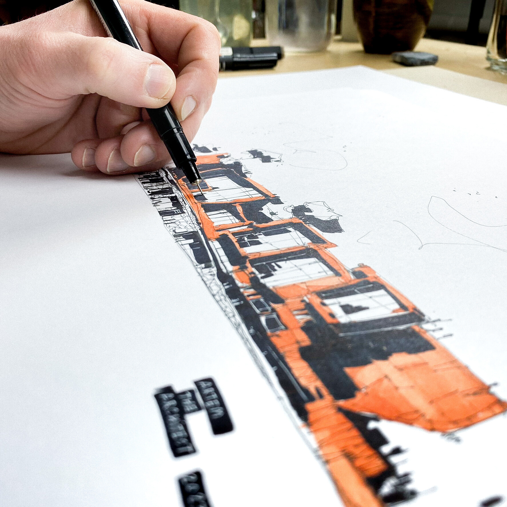 ArtStation - Comic book style architectural illustration