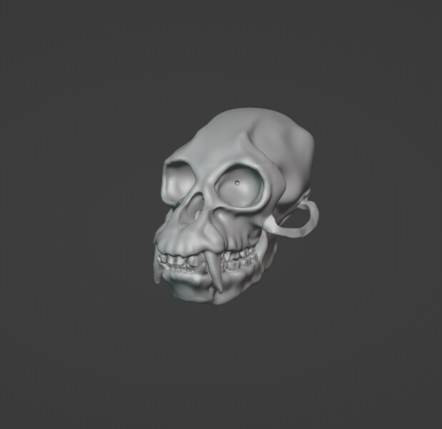 ArtStation - Gibbon Skull