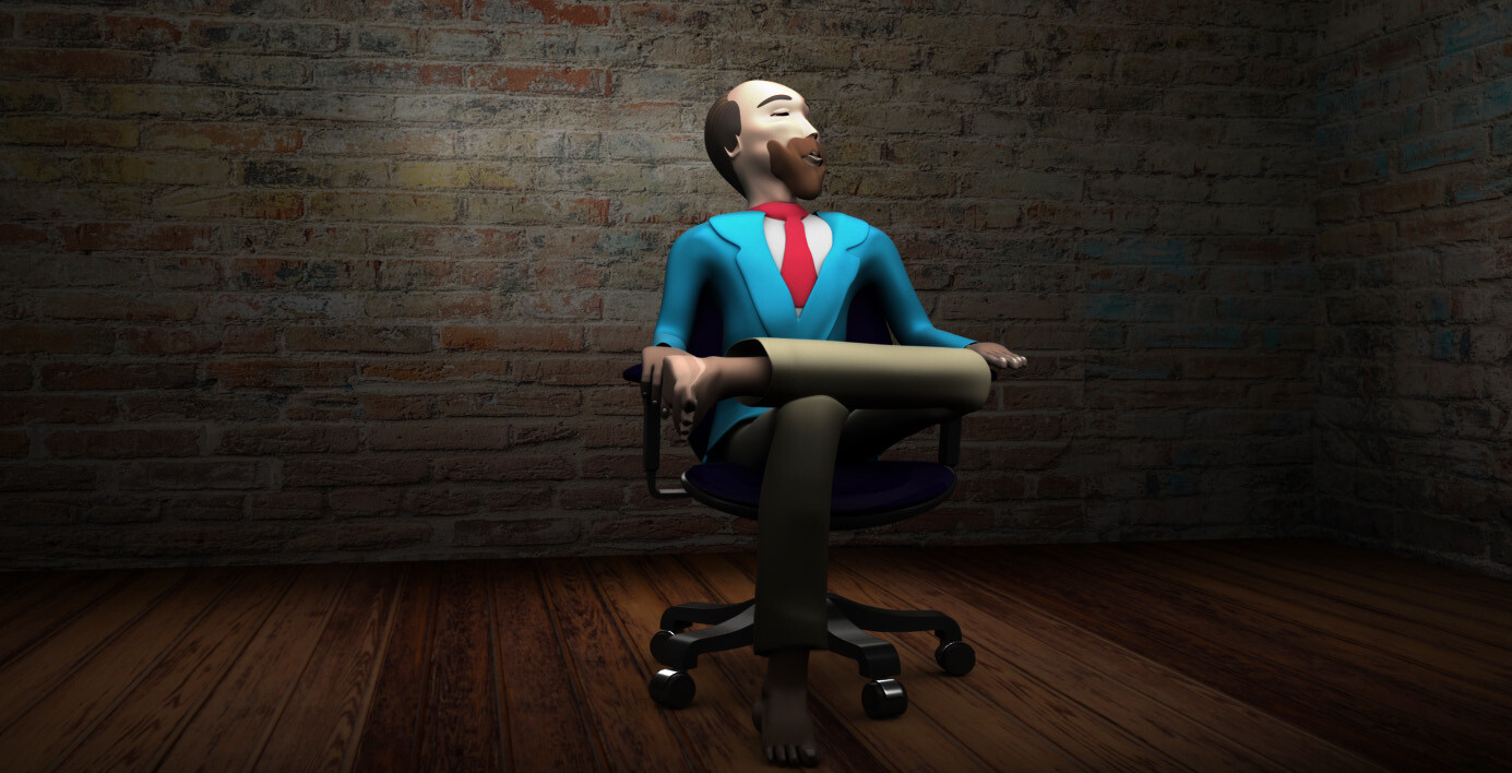 ArtStation - Character Model Chair Pose