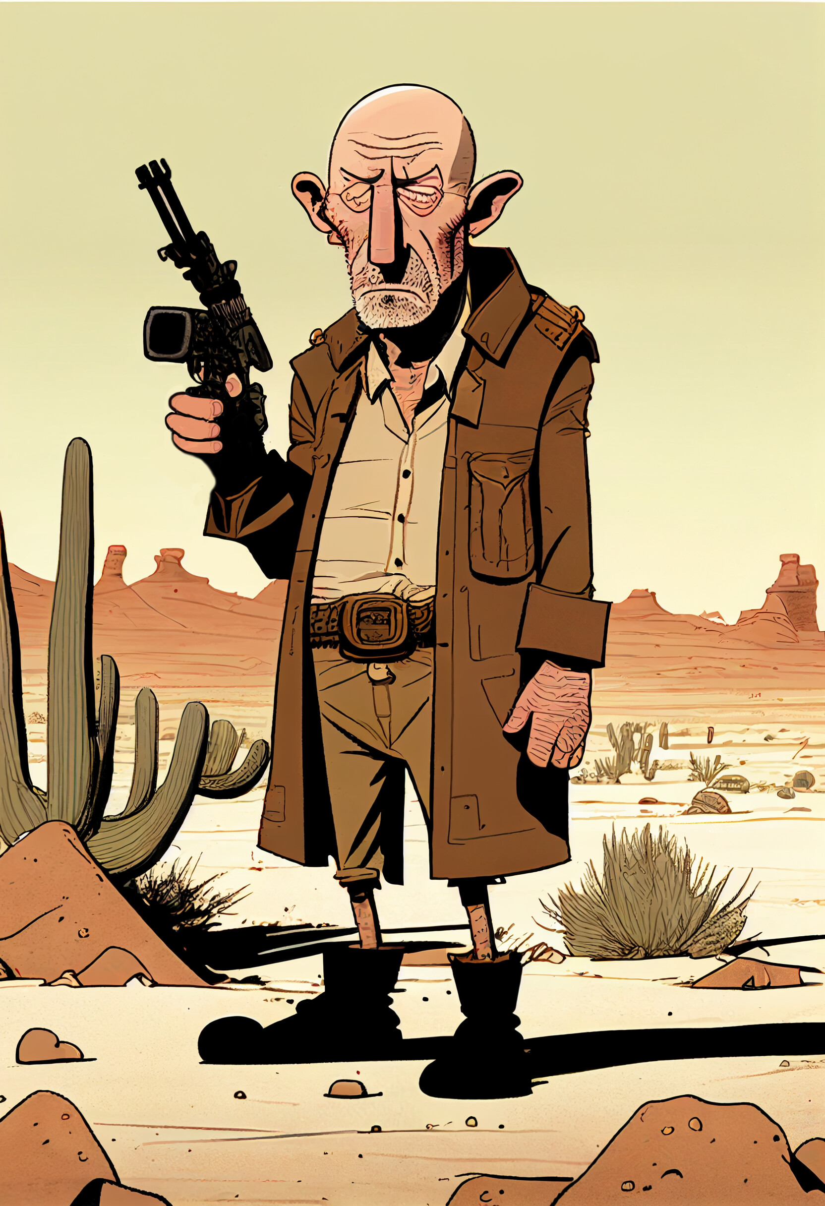 ArtStation - Mike Ehrmantraut in desert