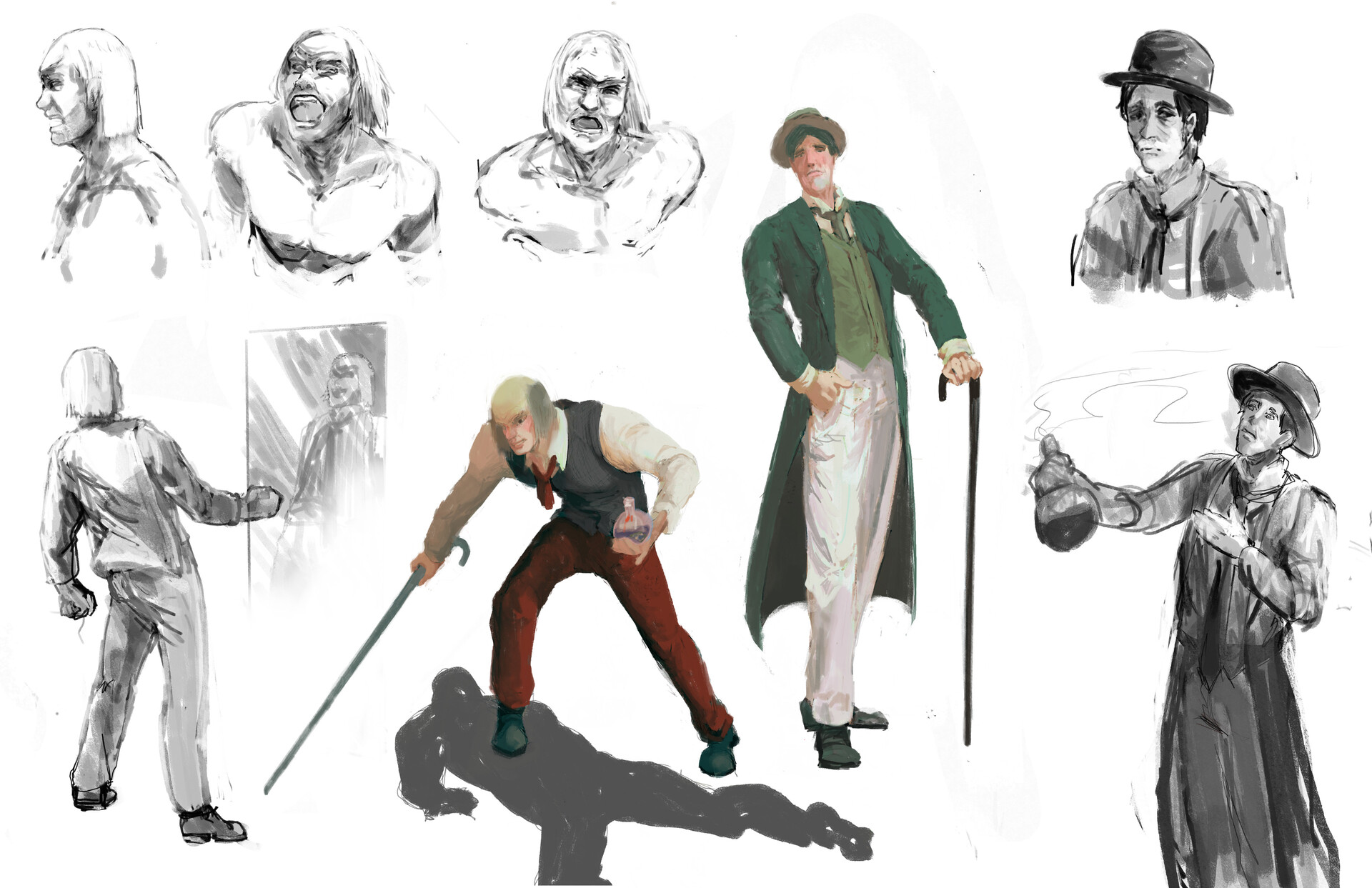 ArtStation - Visdev 1 Dr.Jekyll Mr.Hyde character sheet