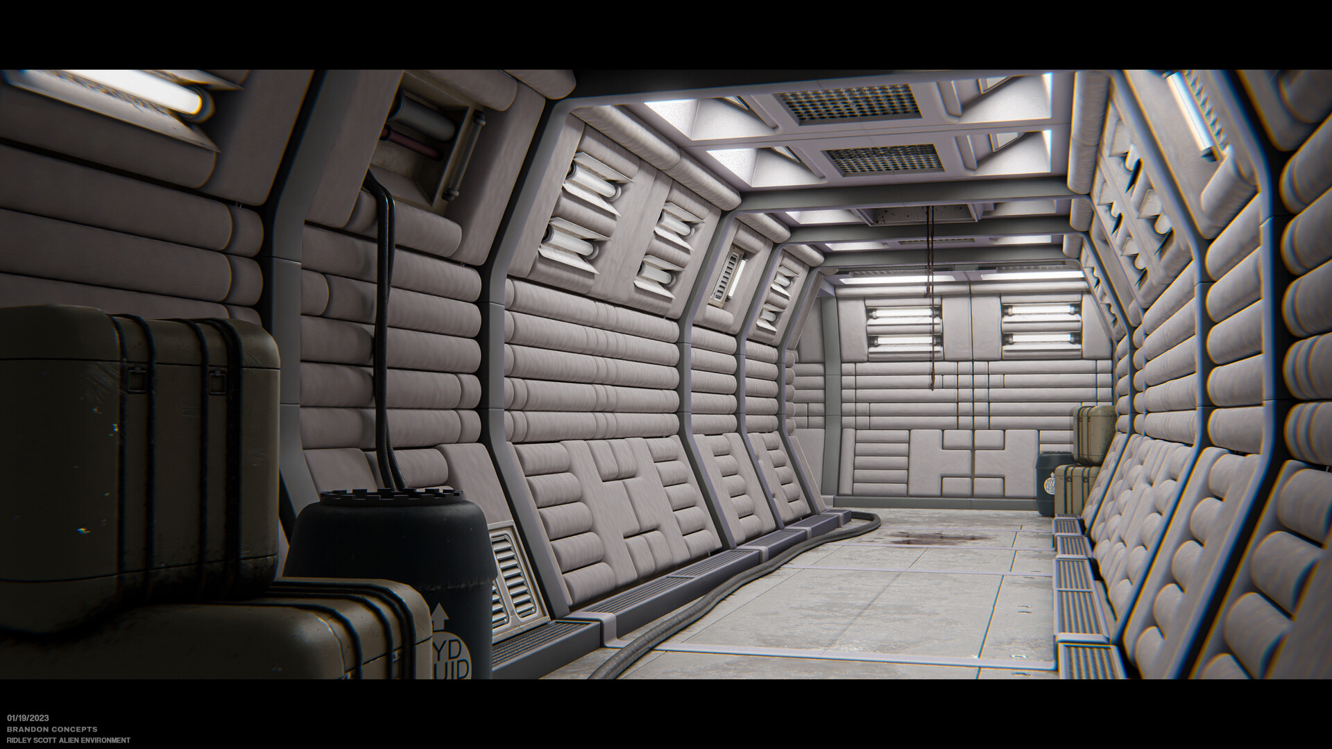 Alien Spaceship Corridor