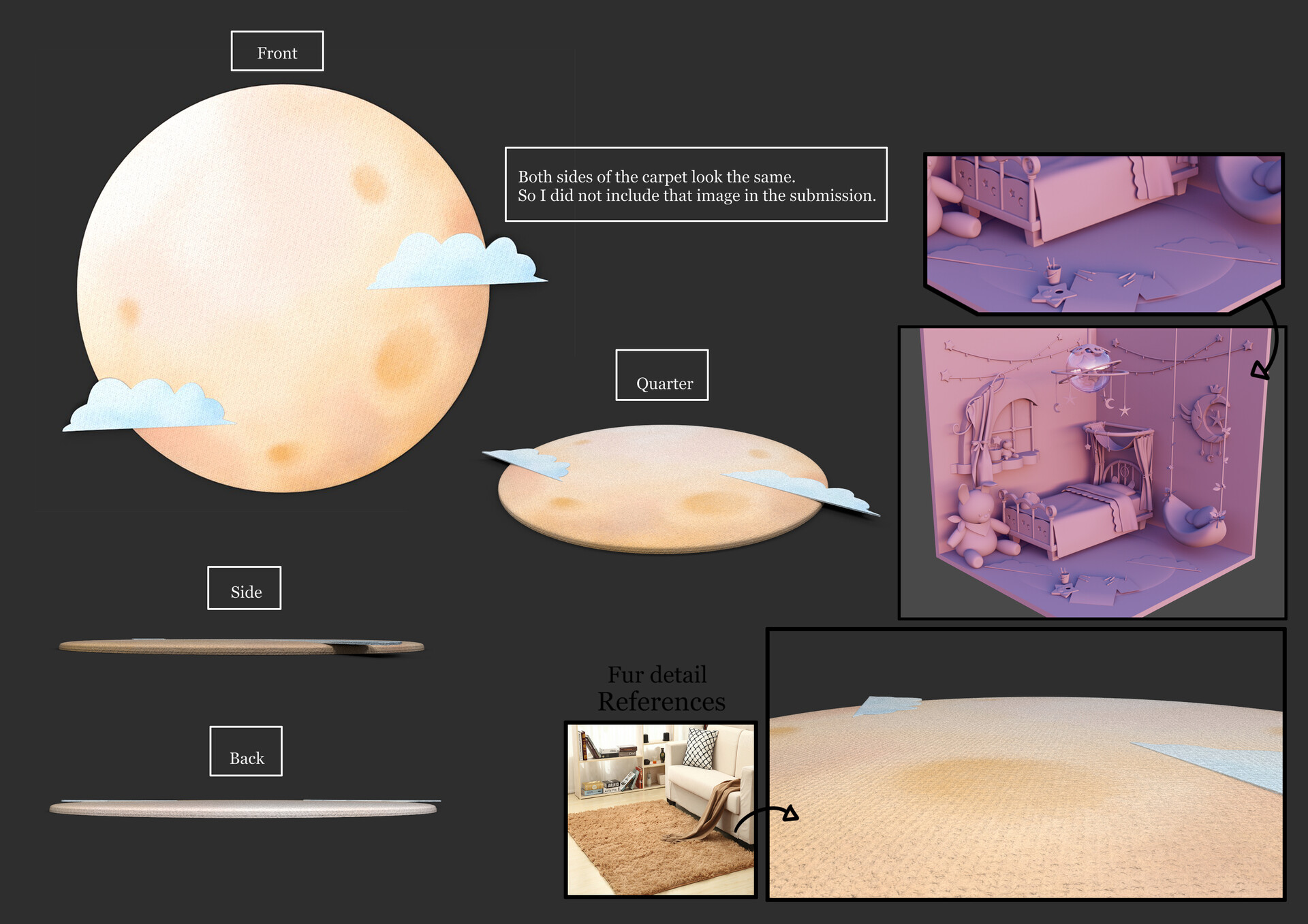 May Goh - WIP - Moon Bunny Orthographic Bedroom