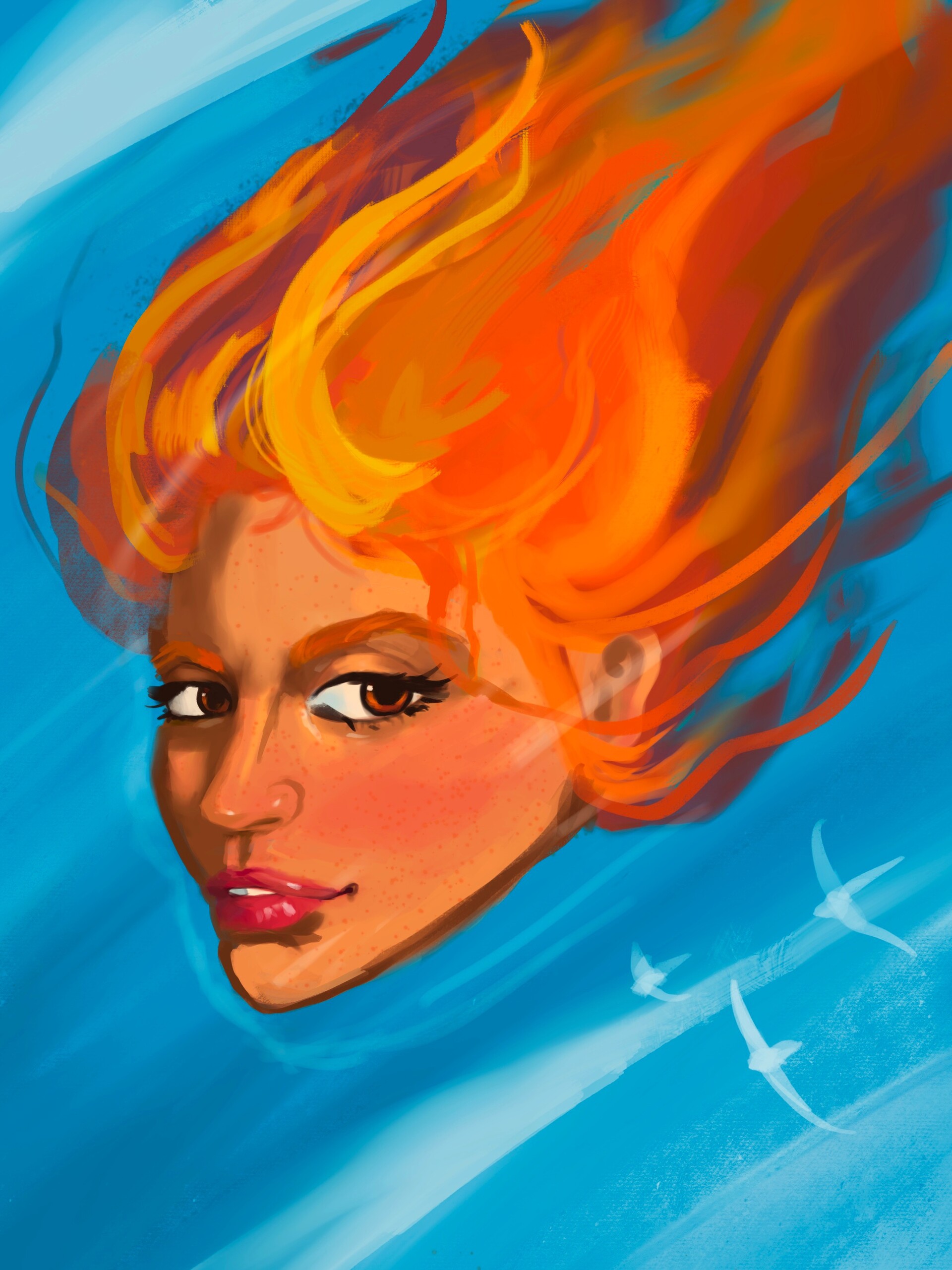 keanu.draws - The flying head