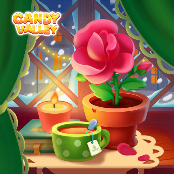 ArtStation - Promo art for Candy Valley