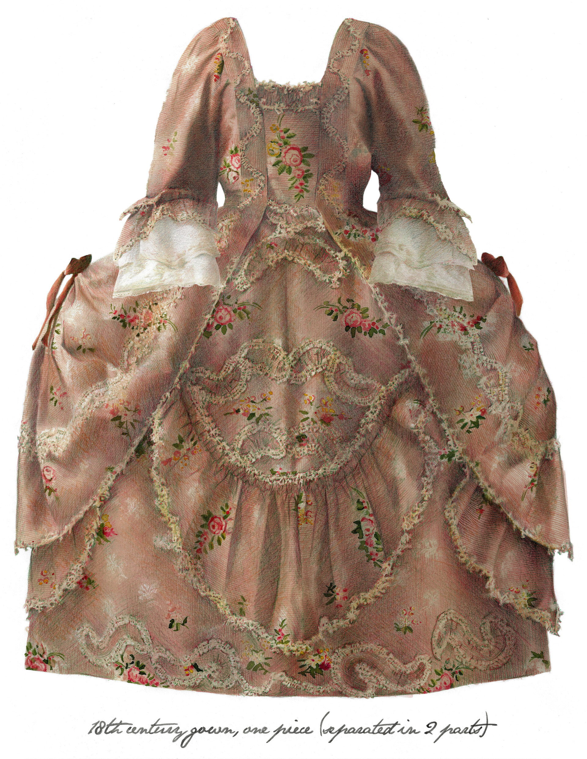 ArtStation - Robe a la francaise gown illustration