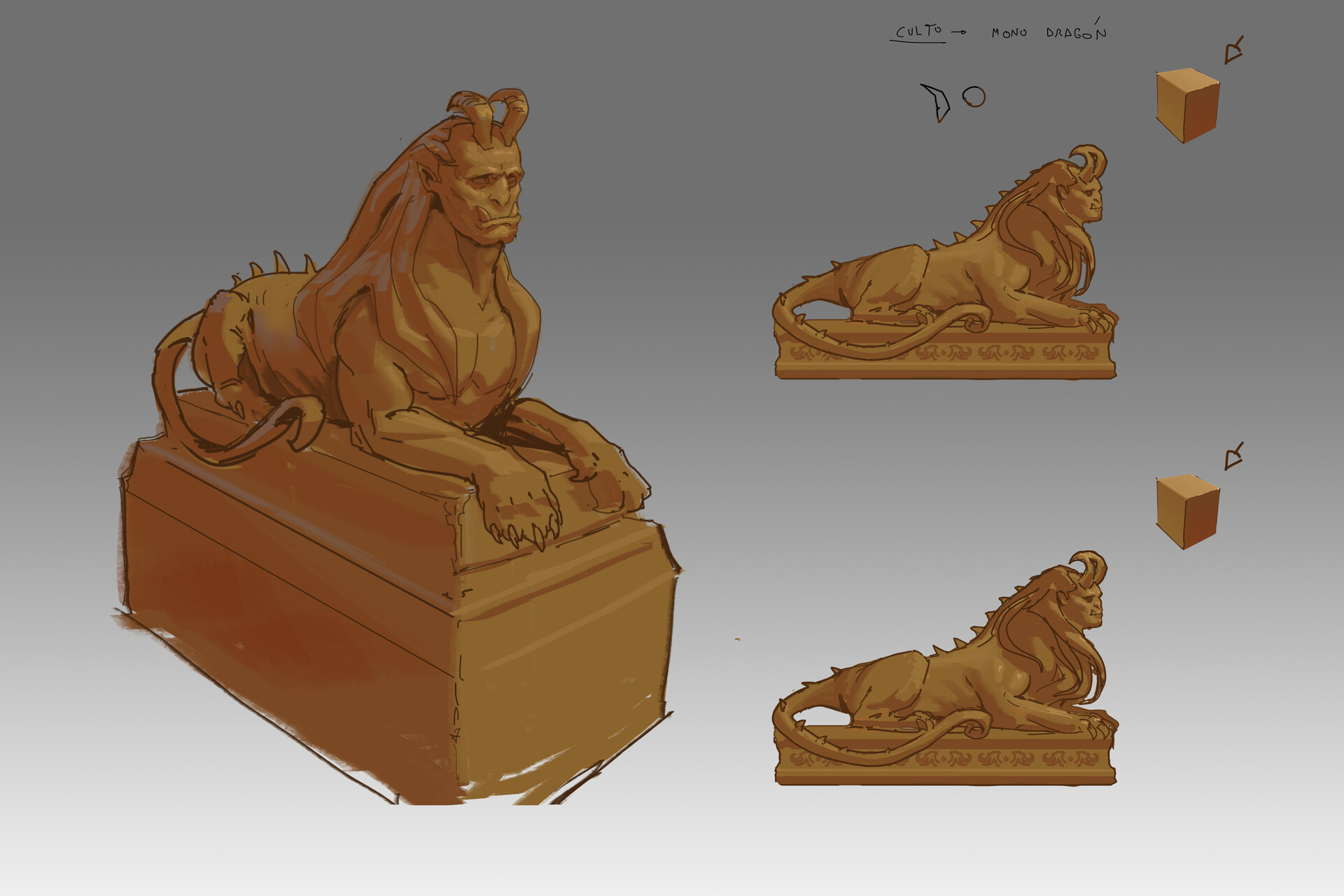 ArtStation - Sphinx and columns design