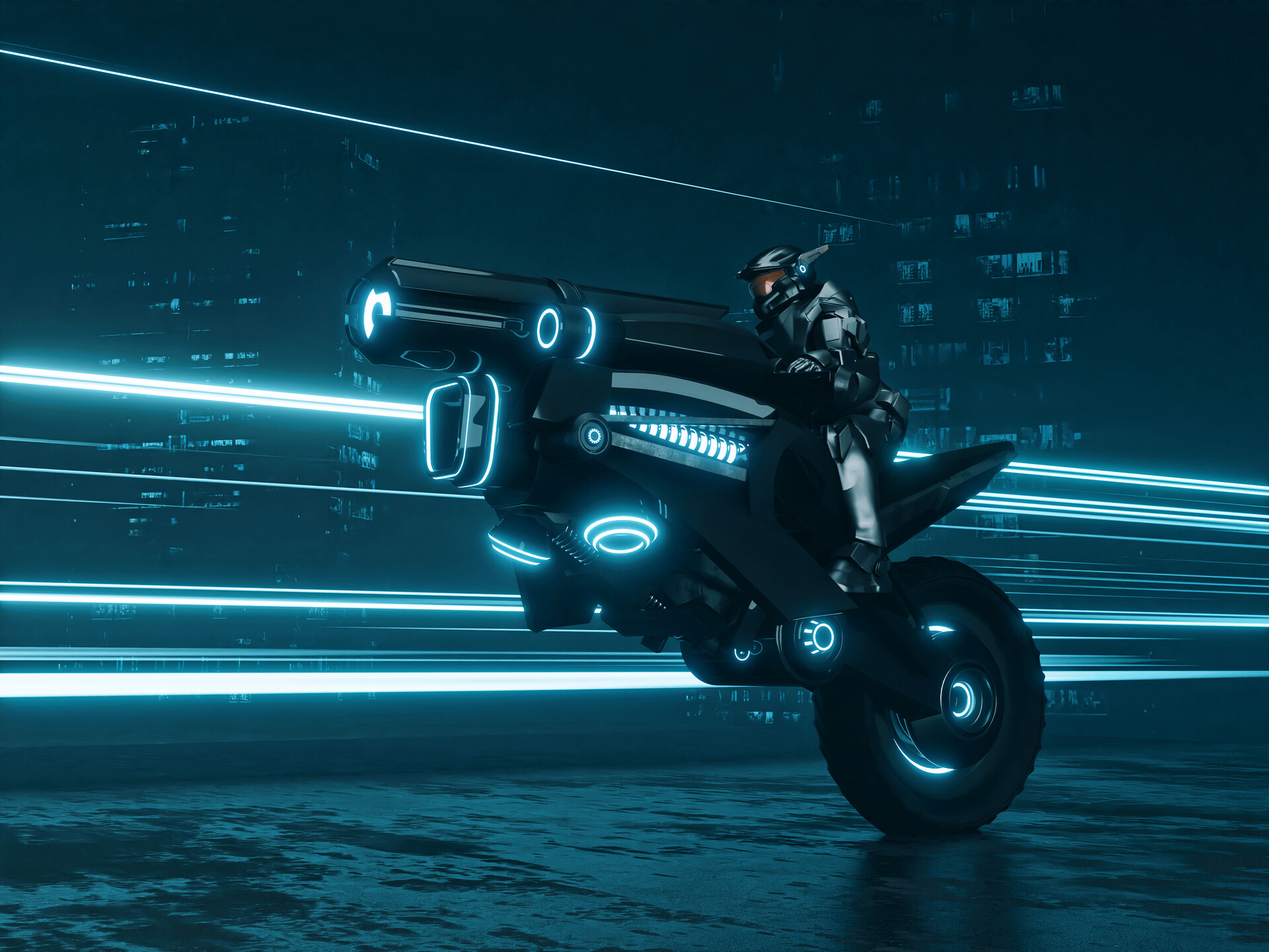 ArtStation - scifi bike 3d model