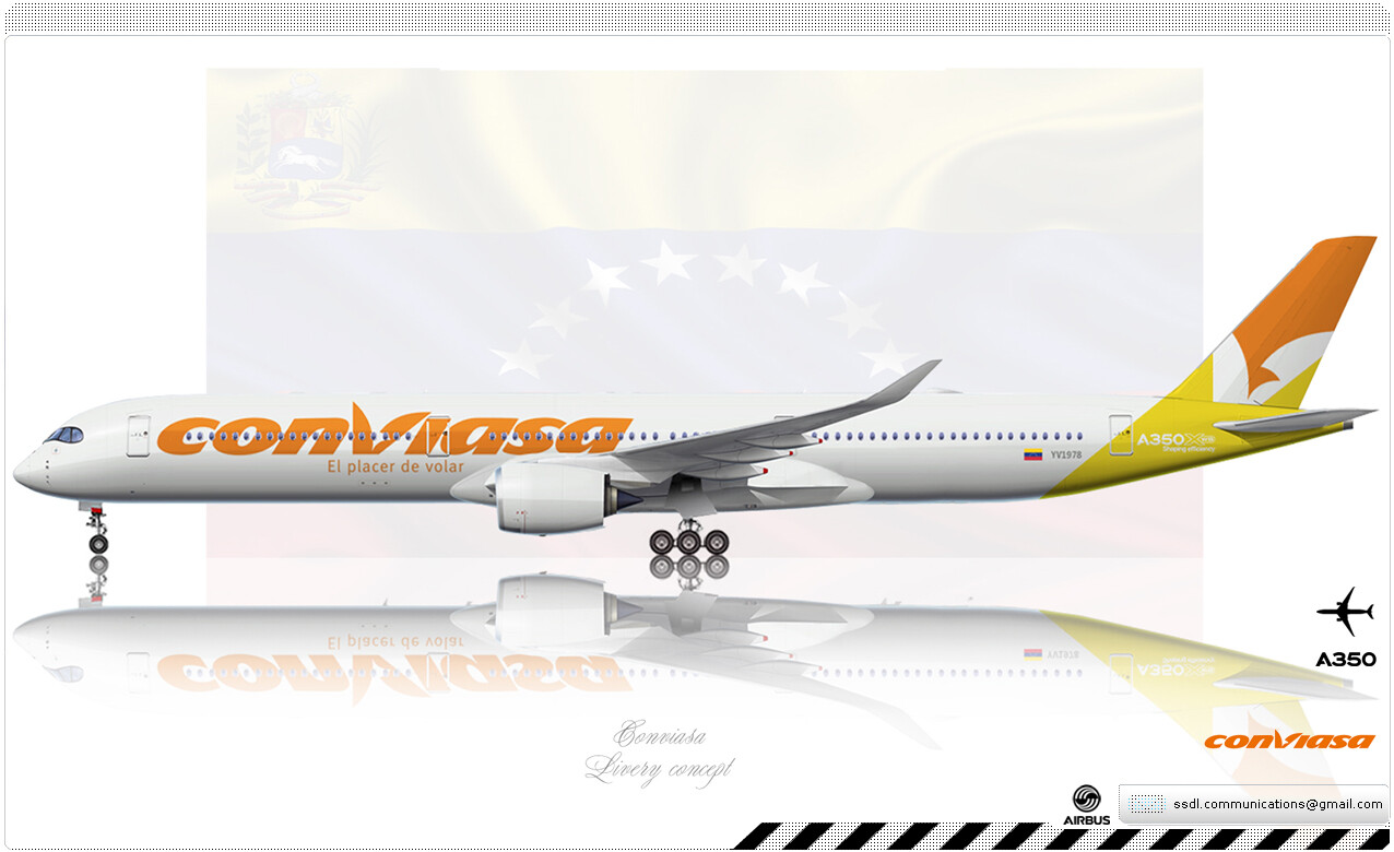 ArtStation - Conviasa Linea Aerea Conviasa Airbus A350 XWB Livery concept