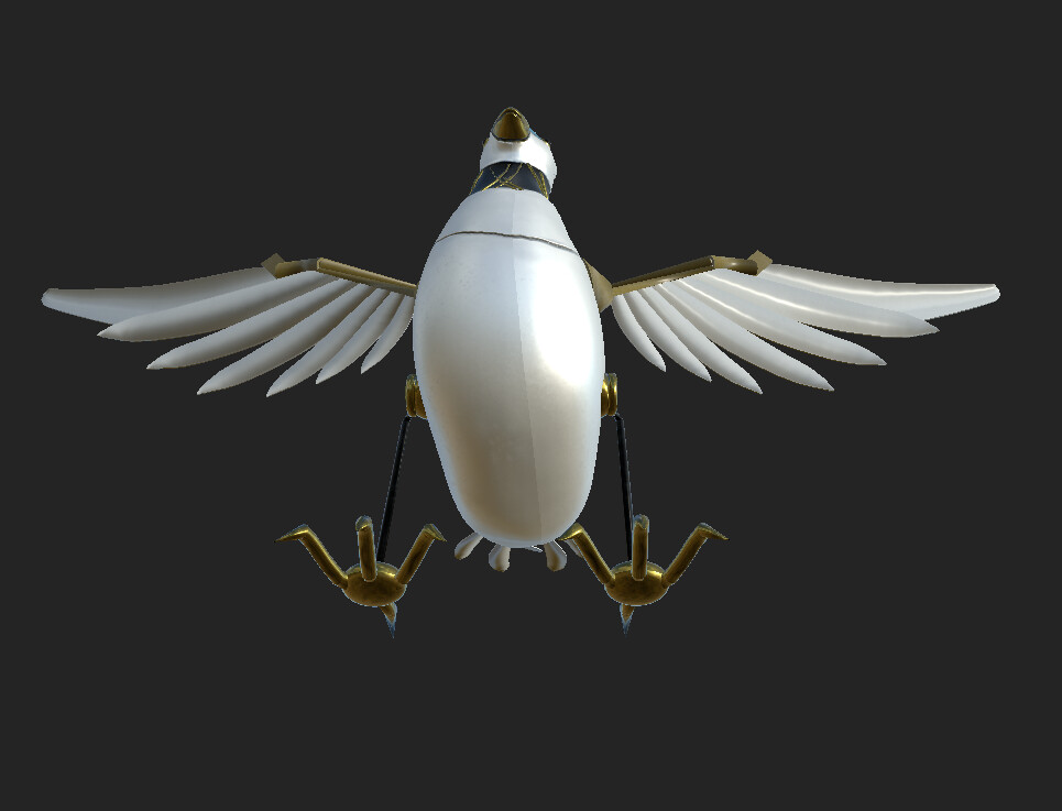 ArtStation - Modelo 3d pájaro mecánico - Mechanical bird 3d model