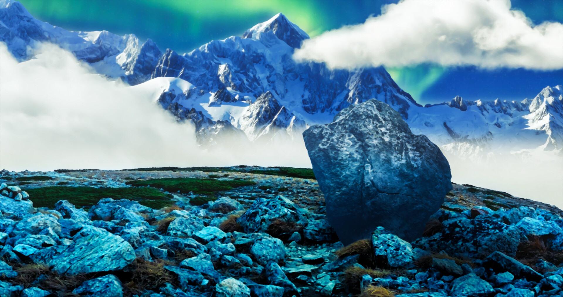 ArtStation - Photomontage: Icy mountains