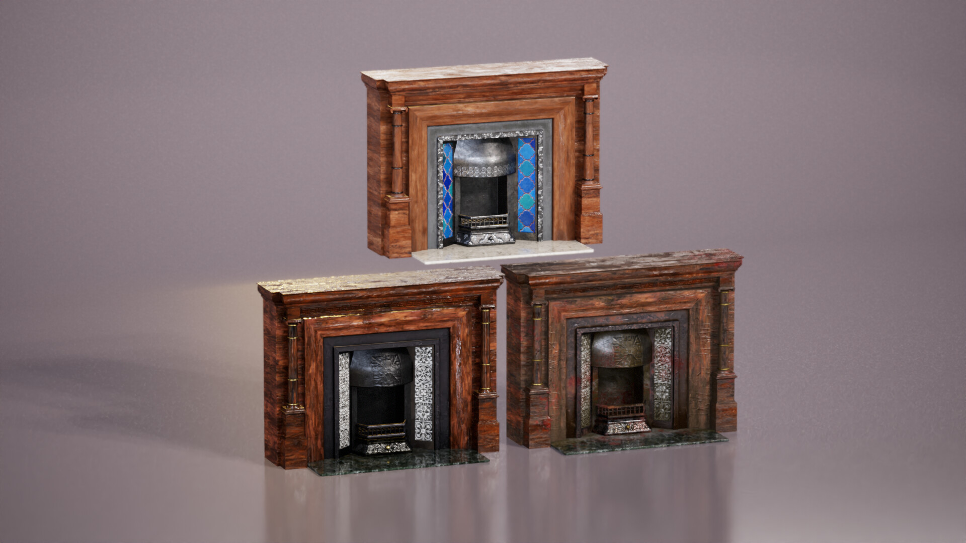 ArtStation - Game Prop - Victorian Fireplace