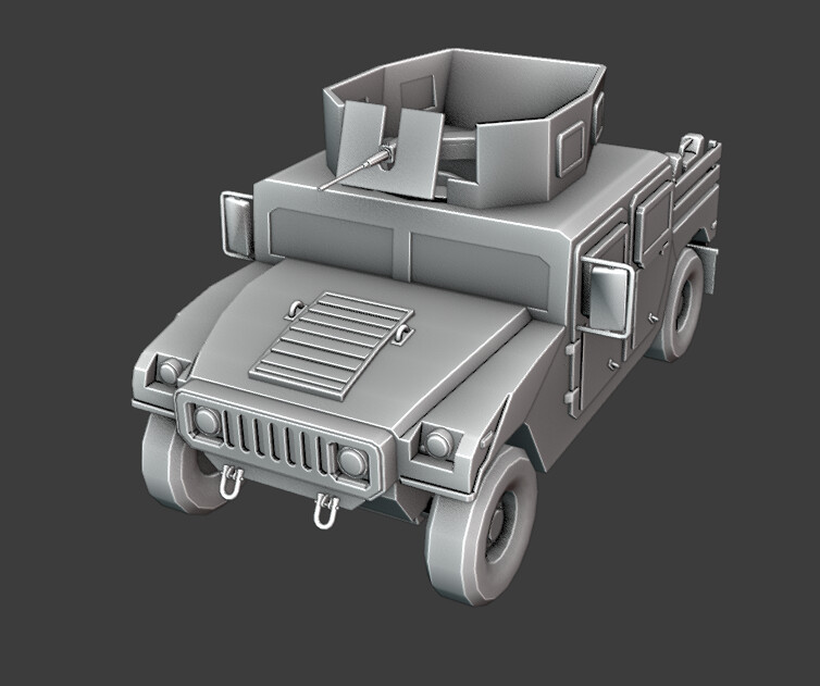 ArtStation - Humvee Low Poly