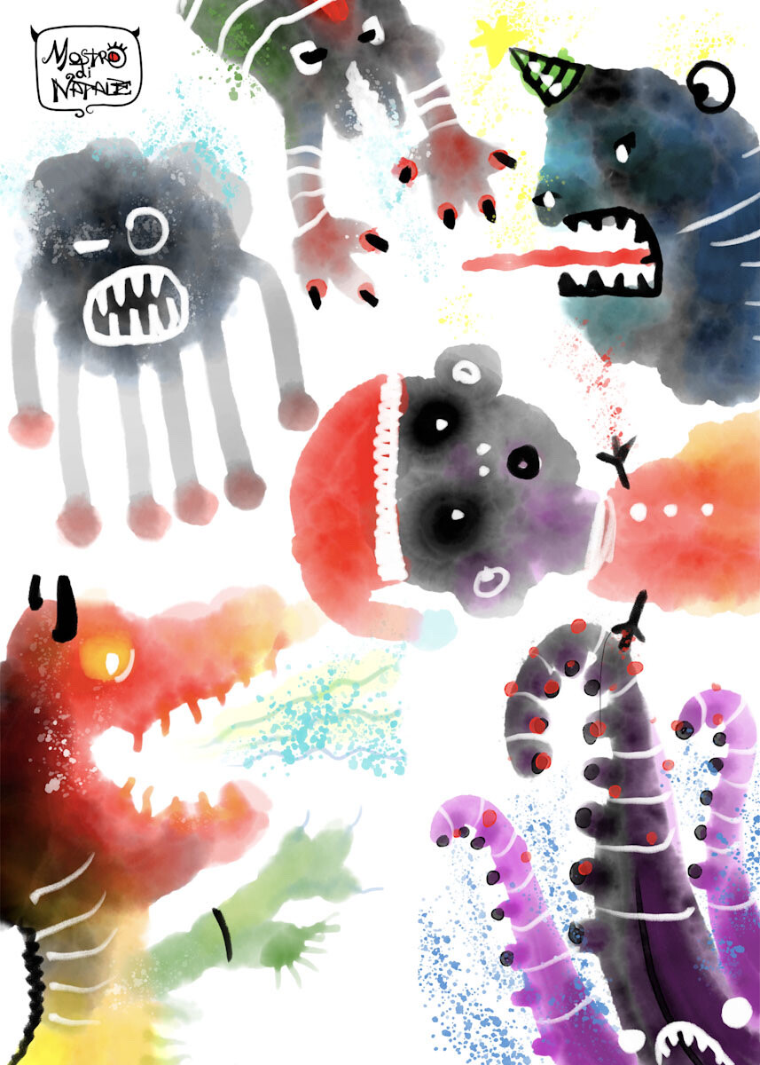 ArtStation - Xmas monsters