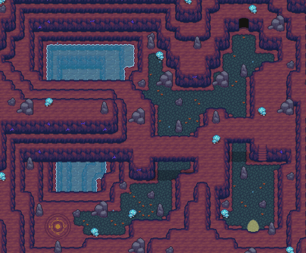 ArtStation - Pixel Art Cave top/down videogame