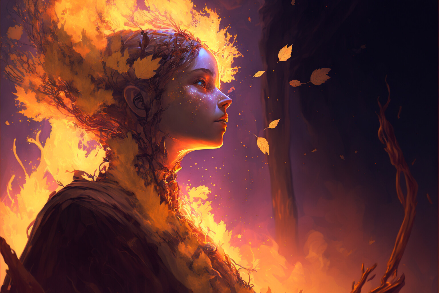 ArtStation - Eternal Flame: A Digital Painting of Freedom and Love 4