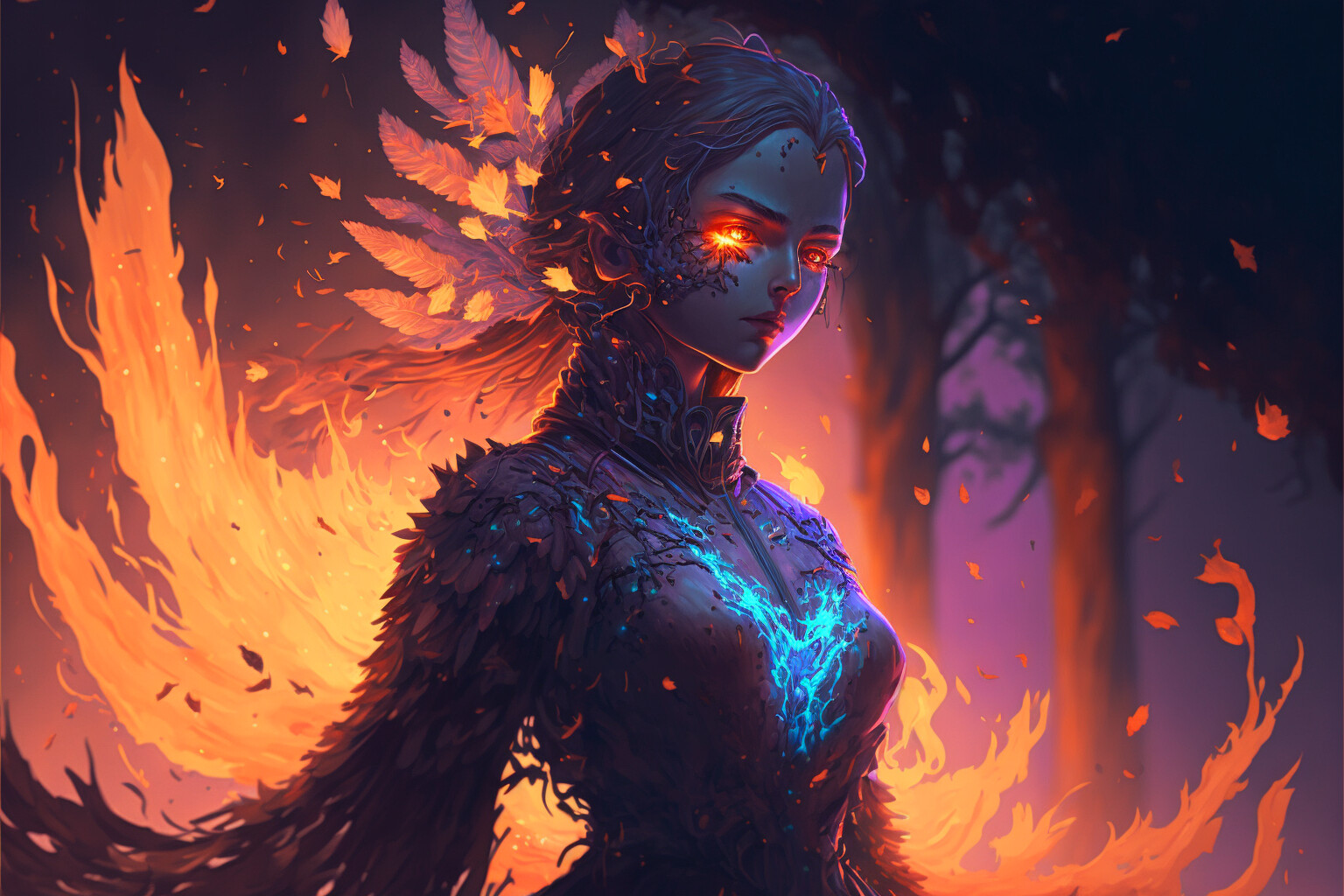 ArtStation - Eternal Flame: A Digital Painting of Freedom and Love 9