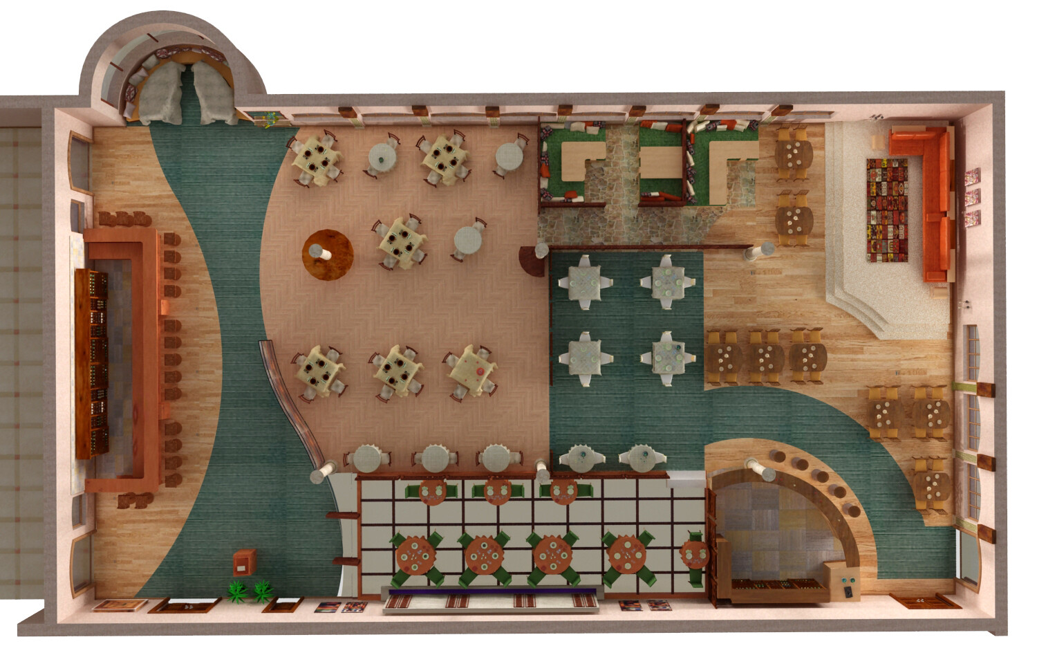 ArtStation - Restaurant Plan