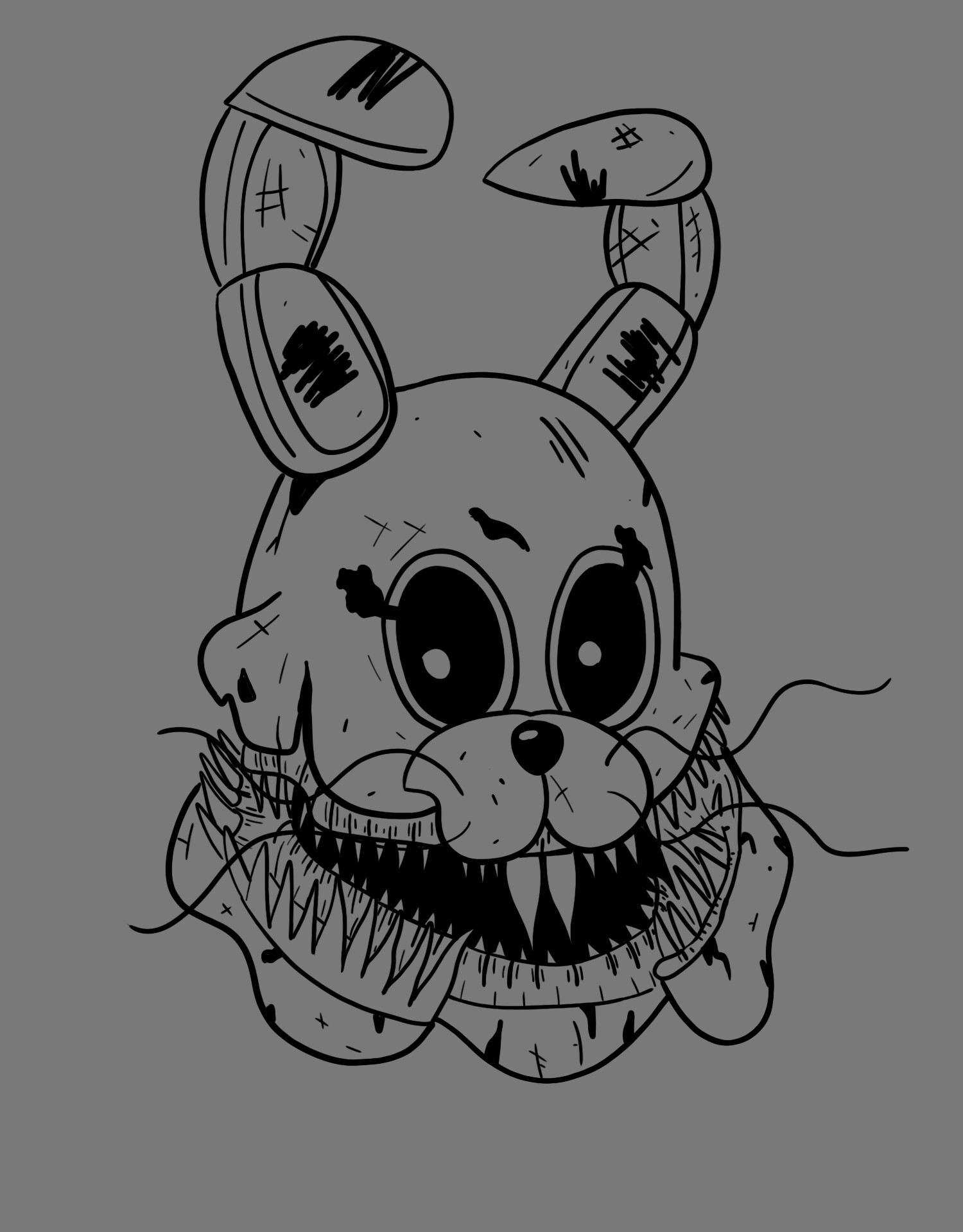 twisted bonnie coloring pages