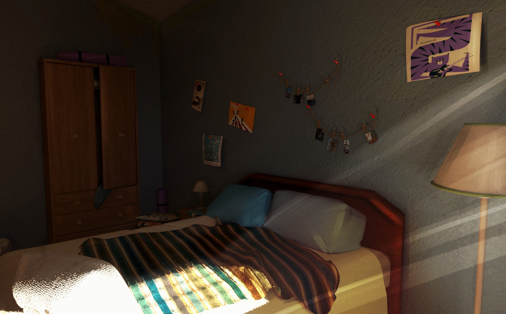 Anna Kovalchuk - Chaotic comfortable teen room environment