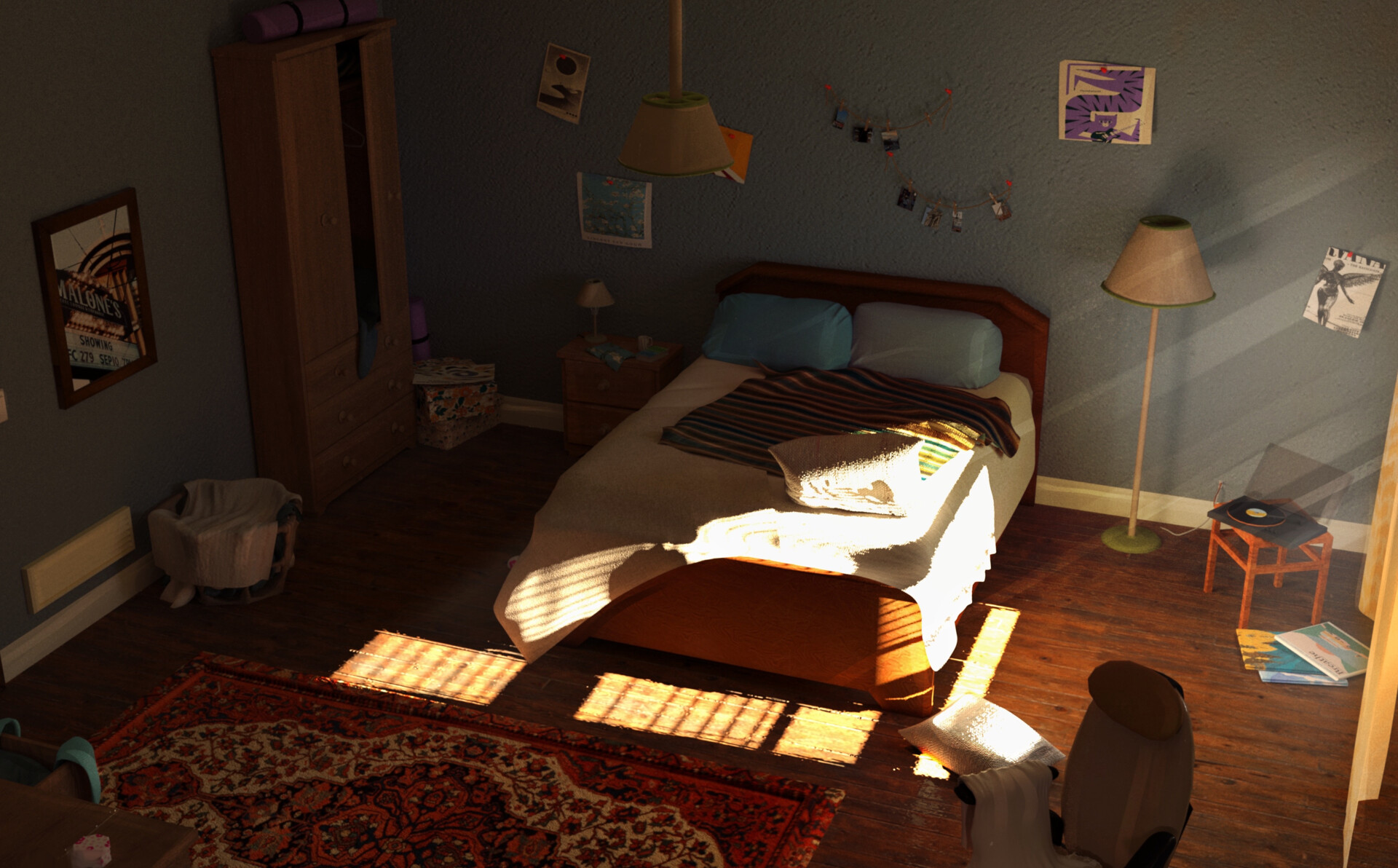 Anna Kovalchuk - Chaotic comfortable teen room environment