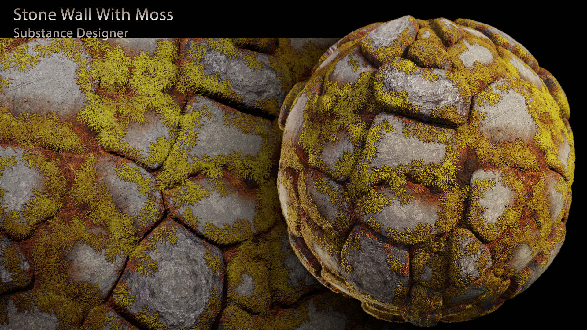 ArtStation - Stone Wall With Moss