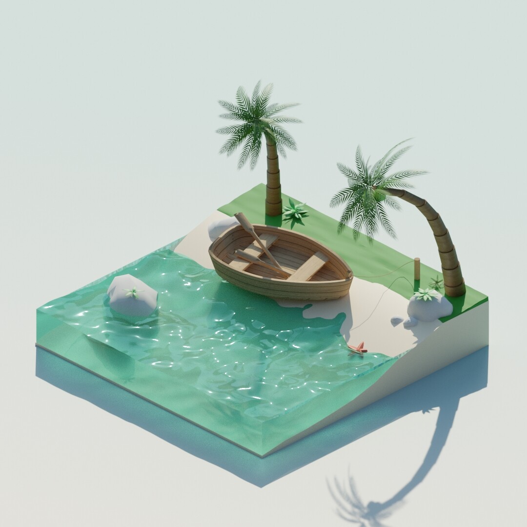 ArtStation - Island in Blender