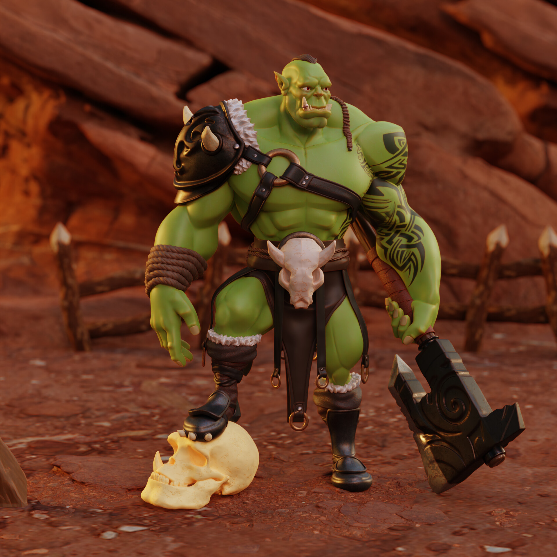 ArtStation - Orc Barbarian Environment