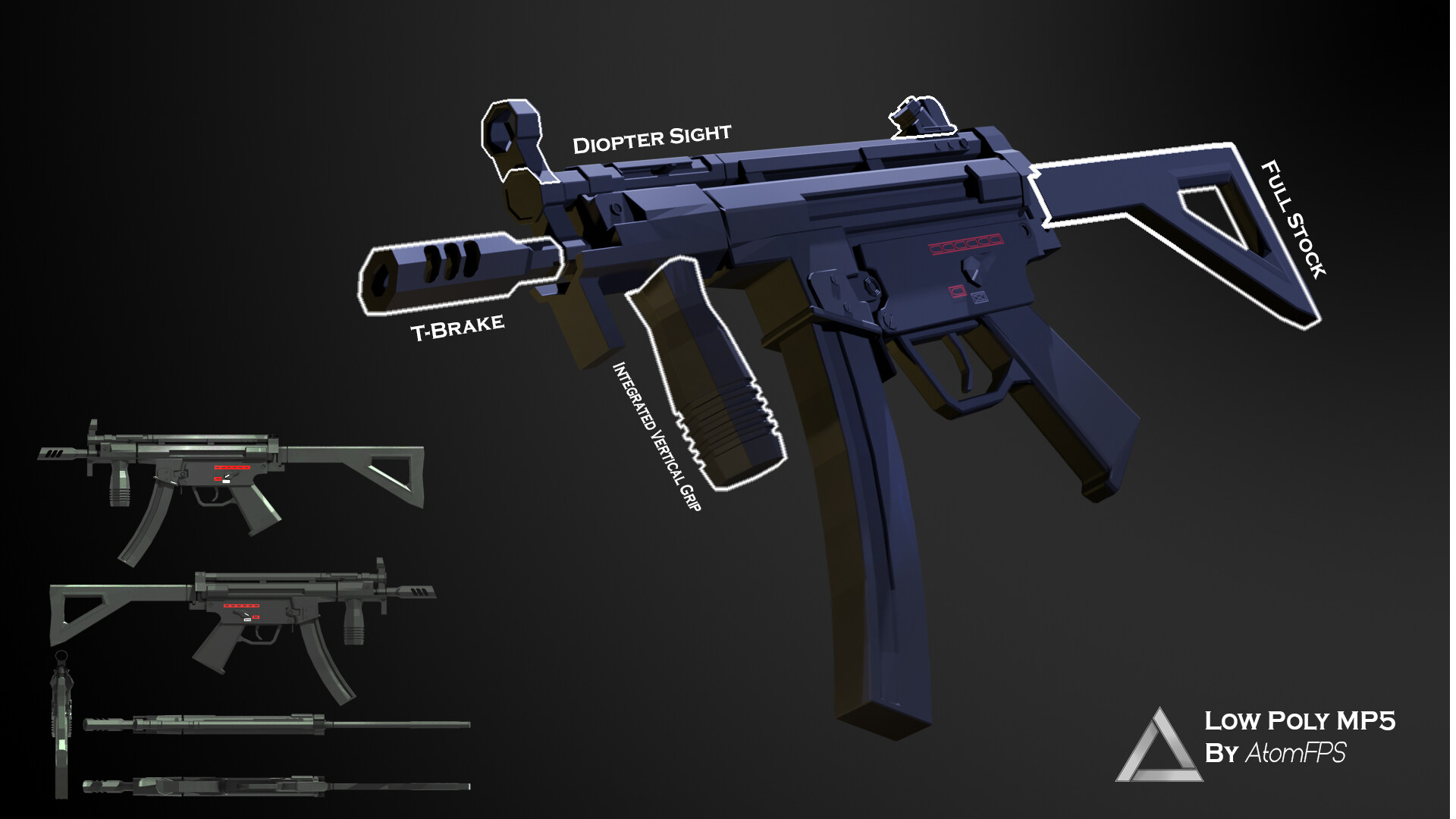 ArtStation - Low-Poly MP5