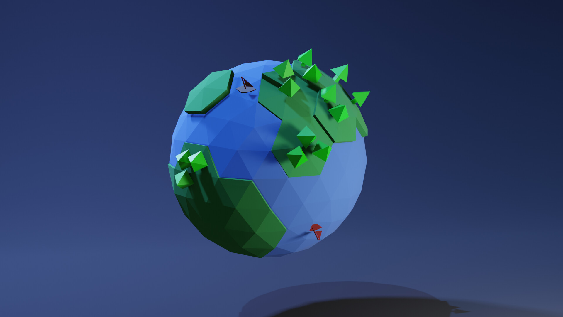 ArtStation - Low poly earth