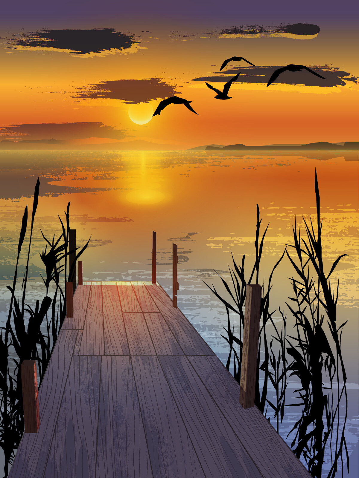 ArtStation - Wooden pier (2020)