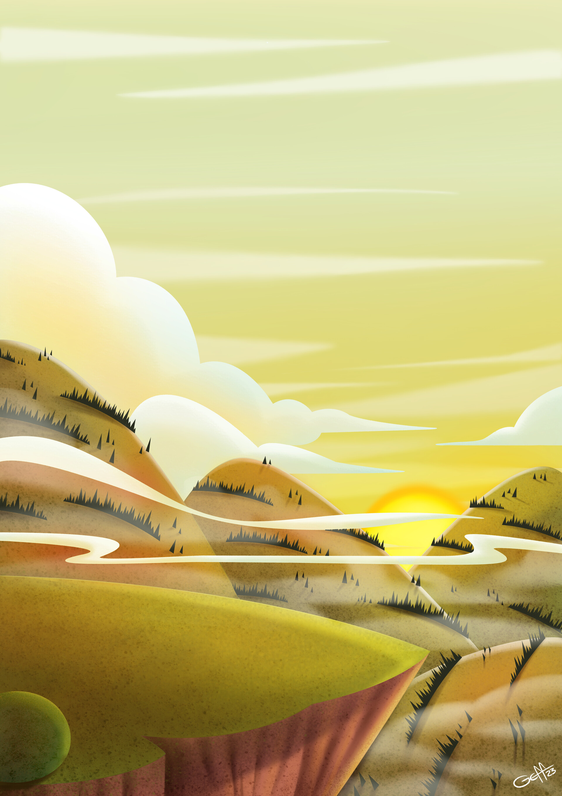 ArtStation - Scenery for a children's book.