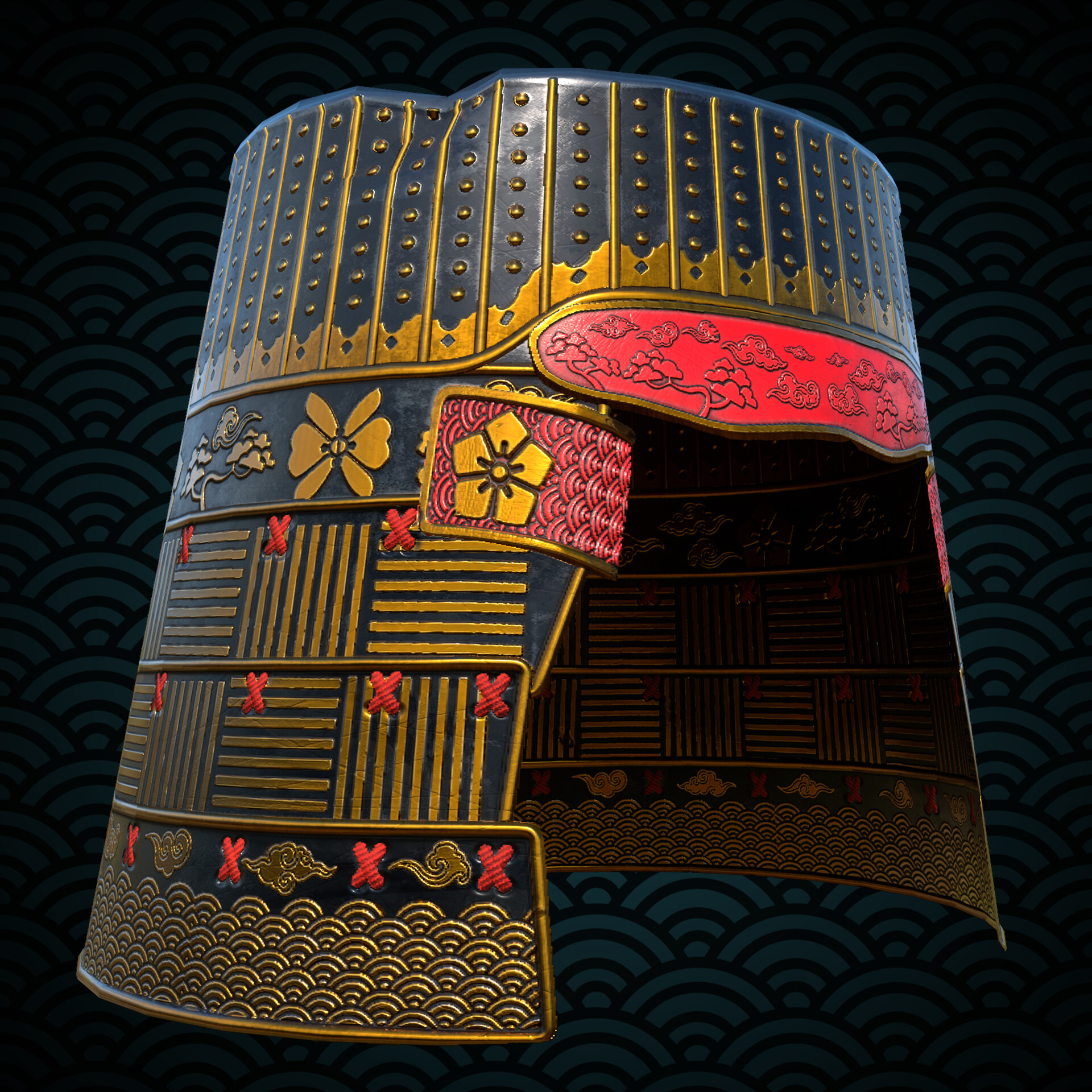 ArtStation - Samurai Helmet