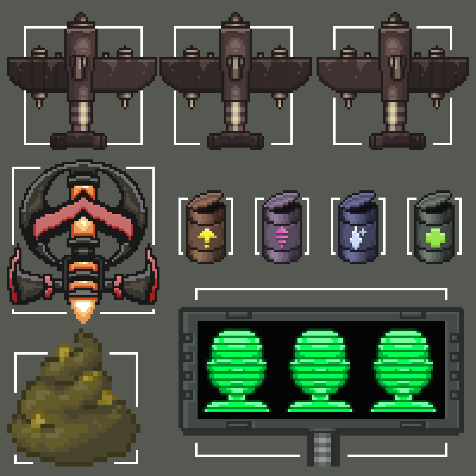 ArtStation - I Have no mouth and I must scream - Student Pixel Art SCHMUP