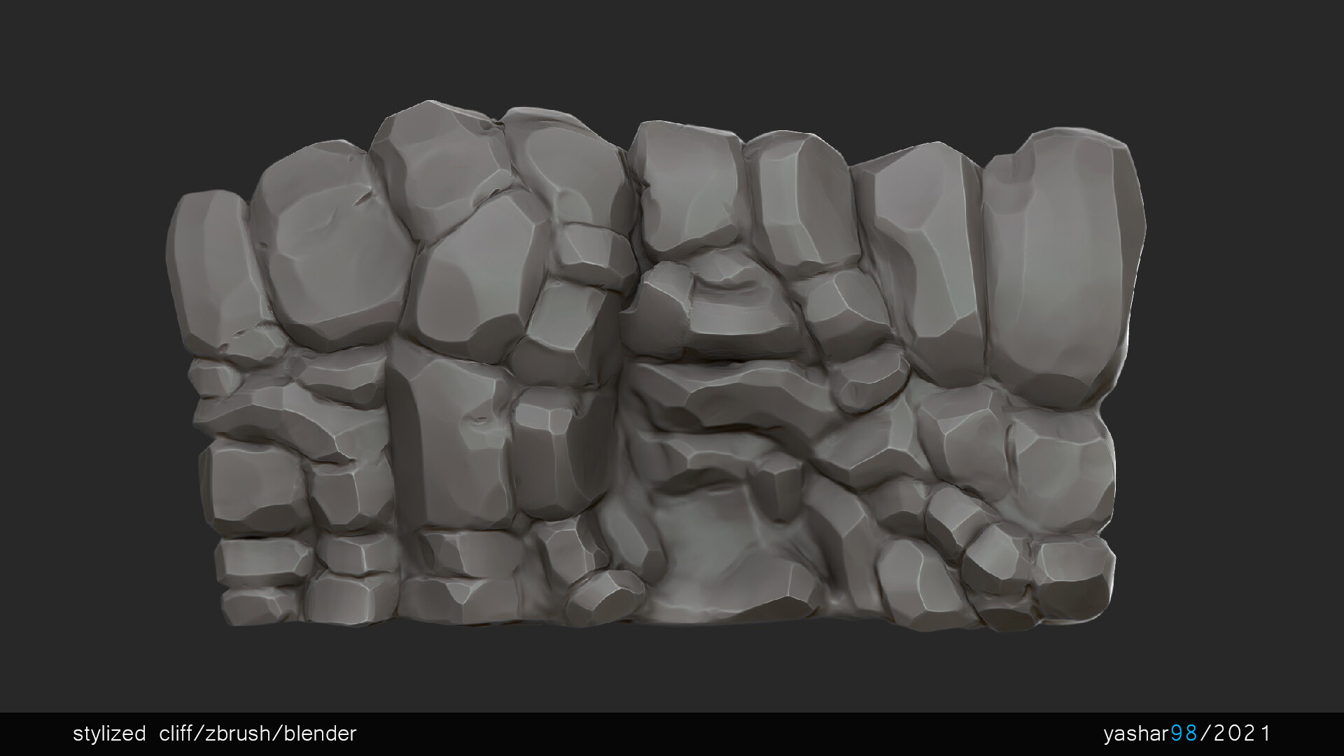 ArtStation - Stylized Cliff