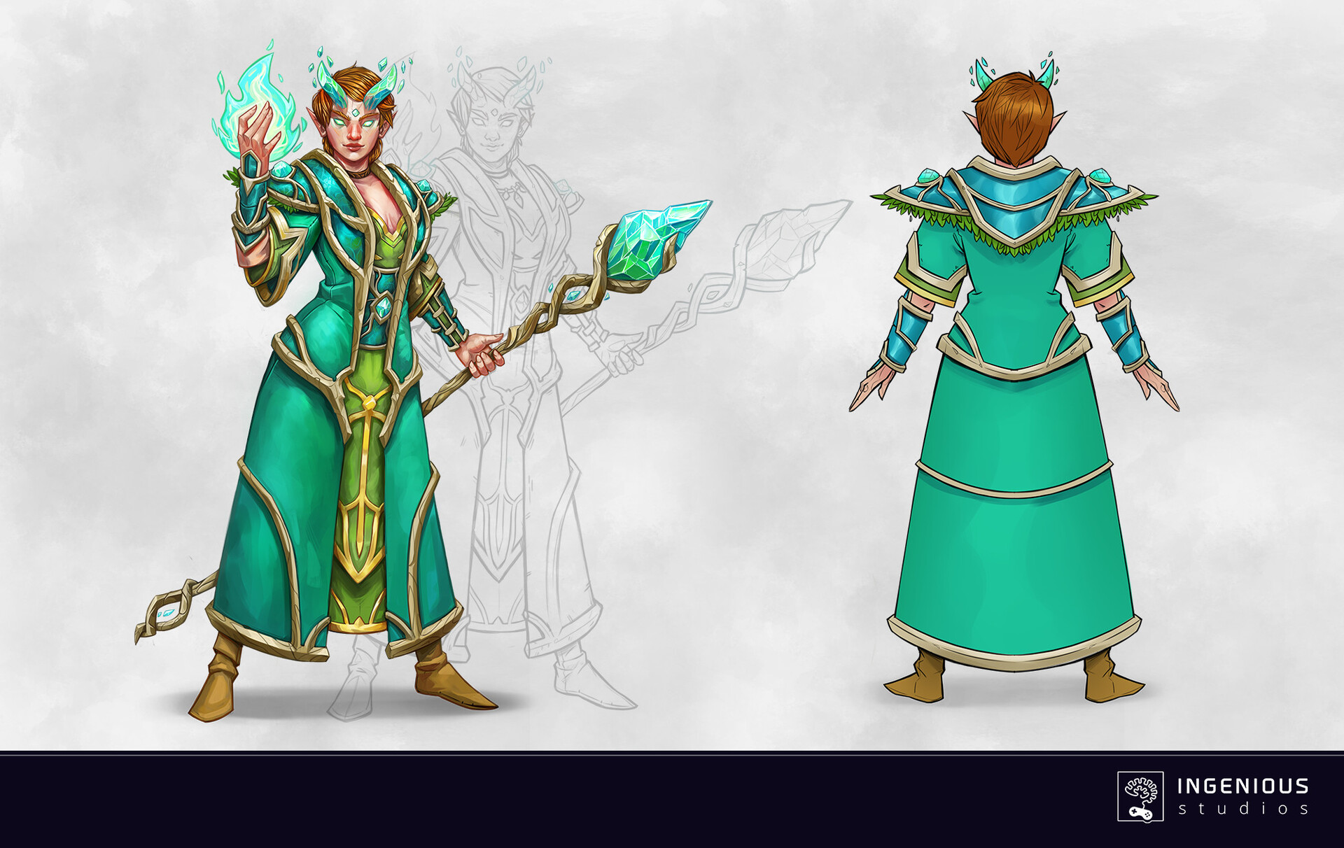 Crystal Elf Mage Splash Art by Ingenious Studios — ProUser.Me