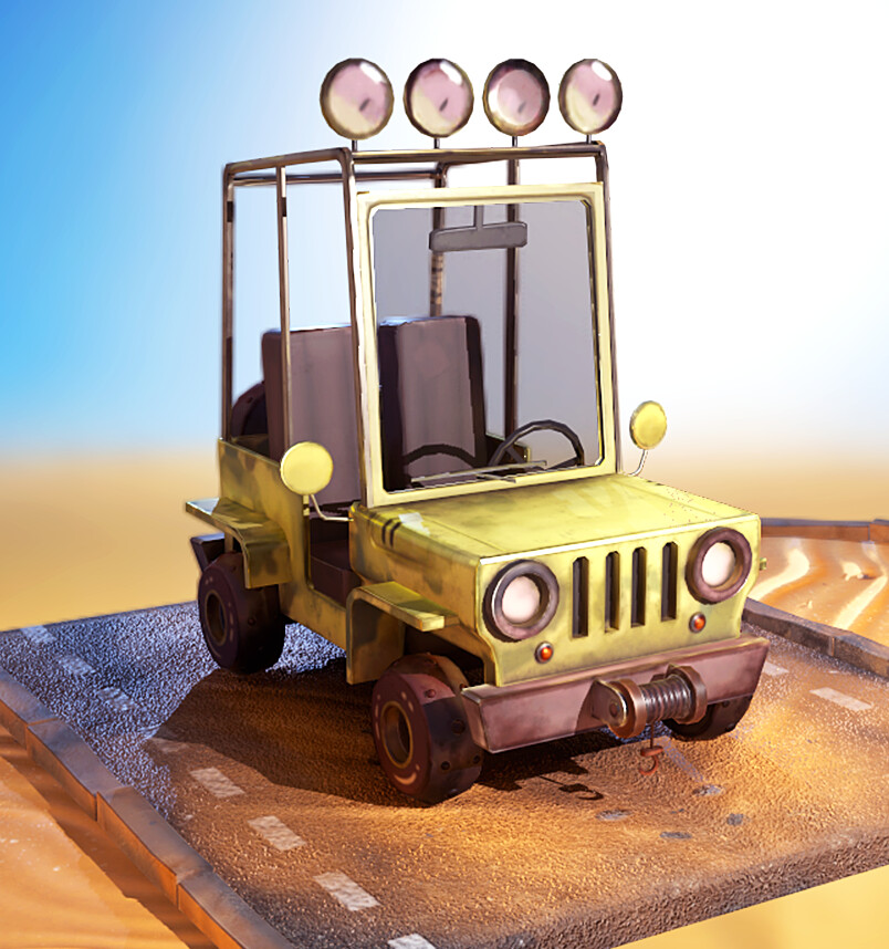 ArtStation - Jeep Cartoon (Low Poly)