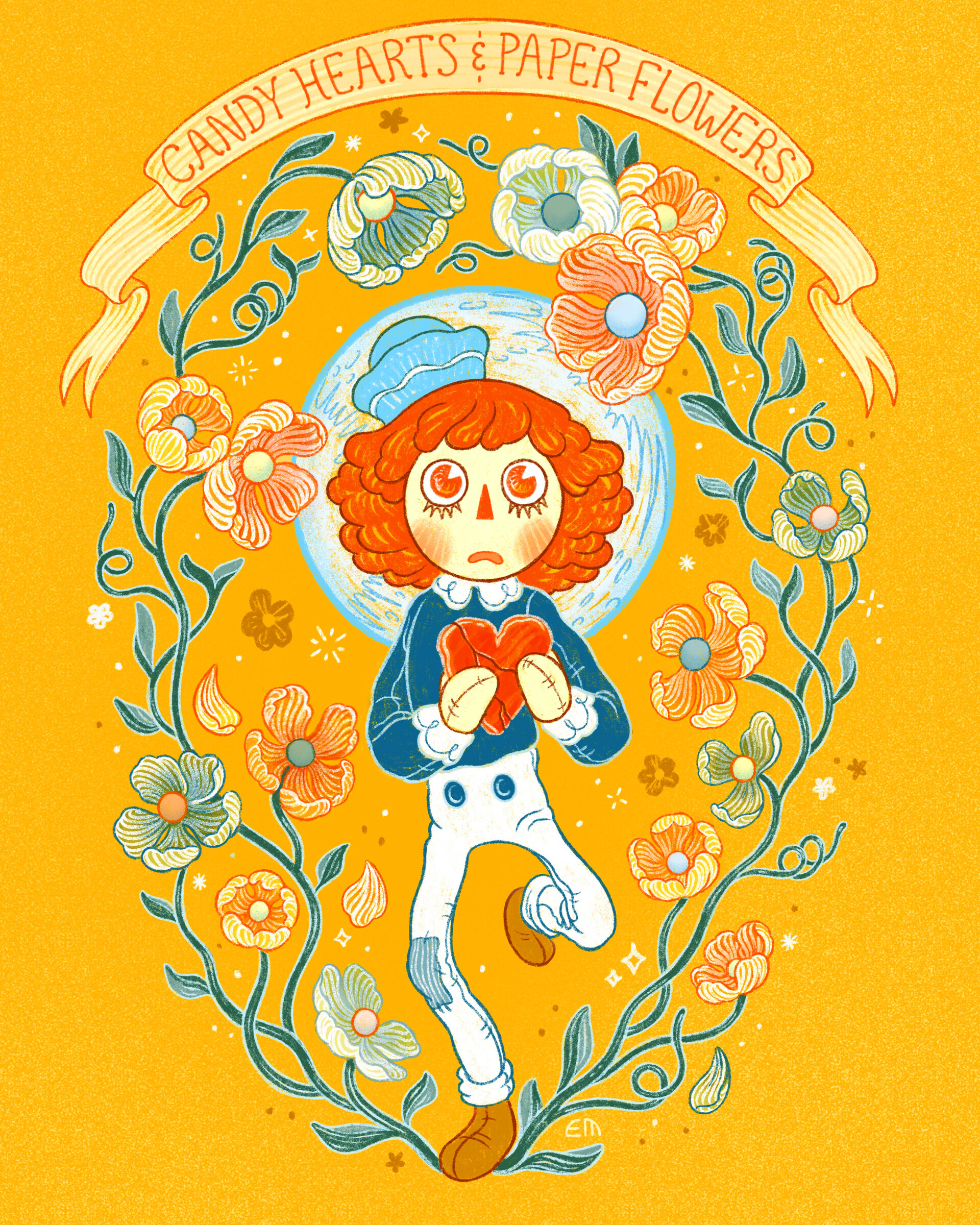 ArtStation - Candy Hearts and Paper Flowers