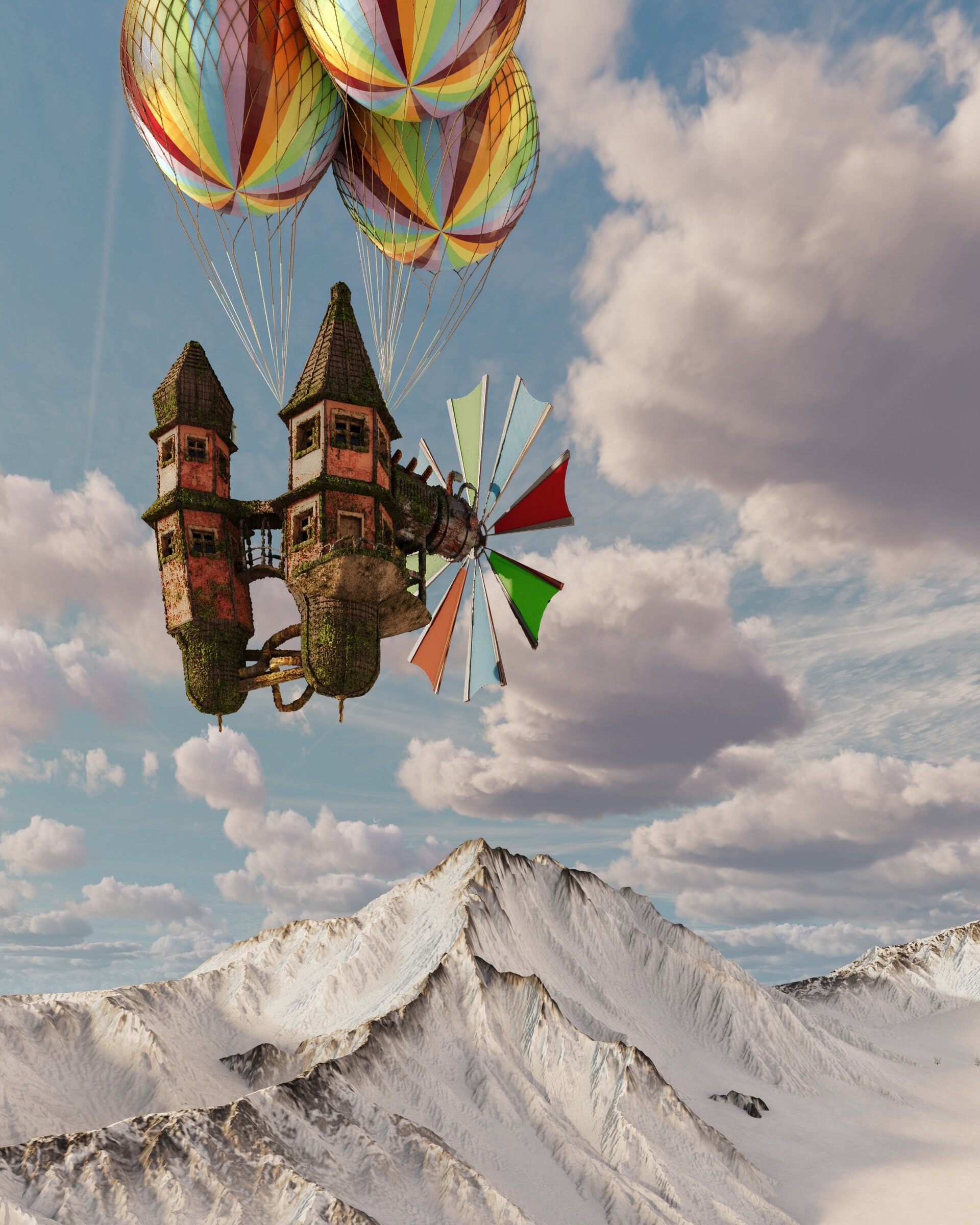 ArtStation - flying house