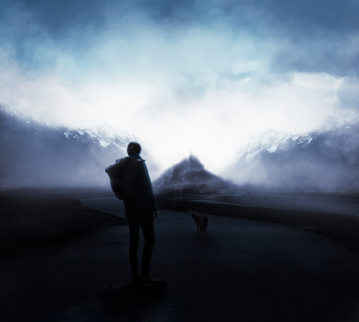 ArtStation - In the edge of the mountain.