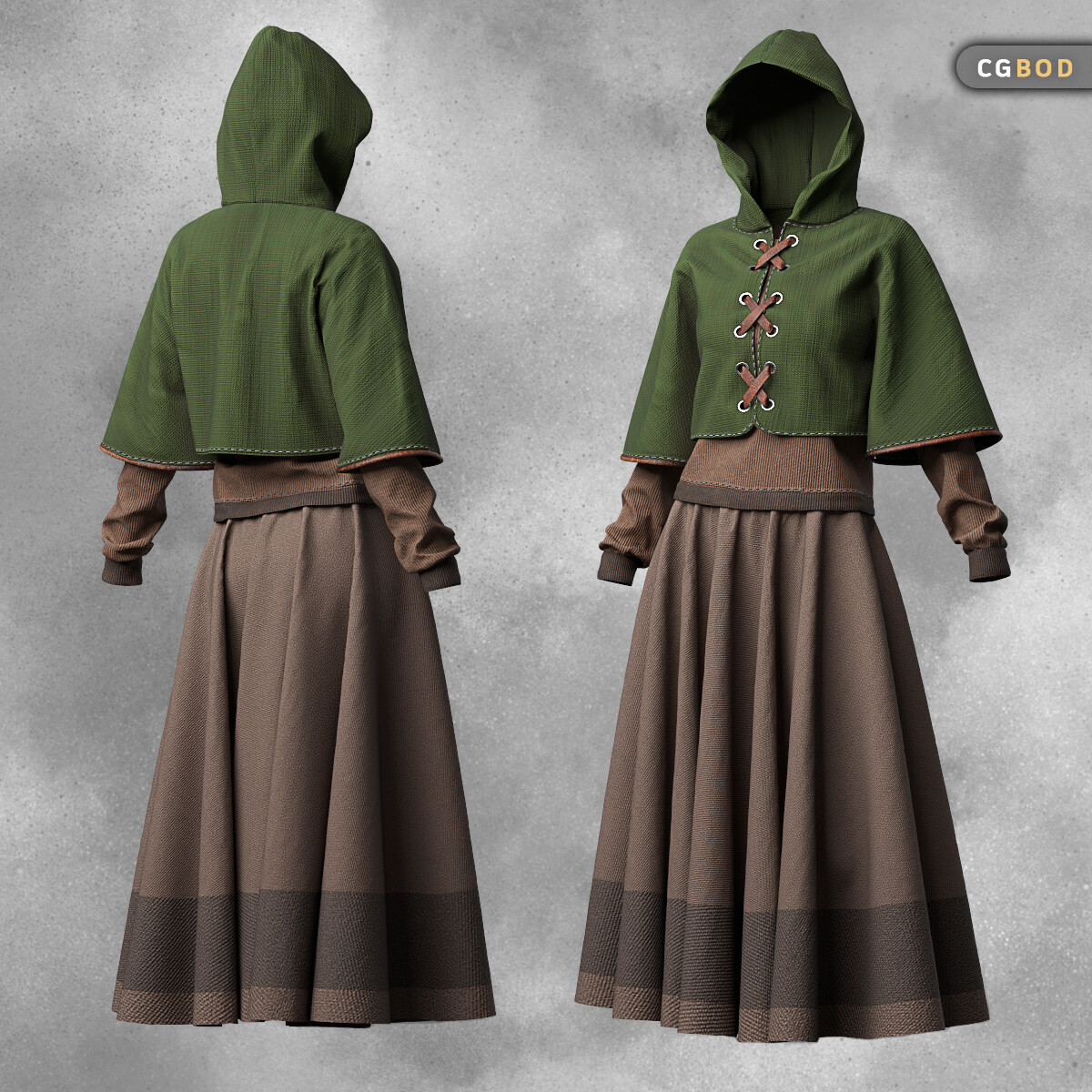 ArtStation - Medieval female Outfit Tutorial / Marvelous Designer / PBR ...