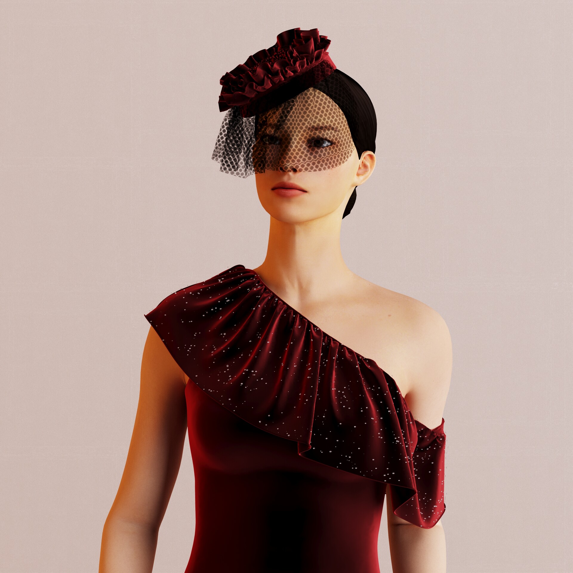 ArtStation - stylish evening dress