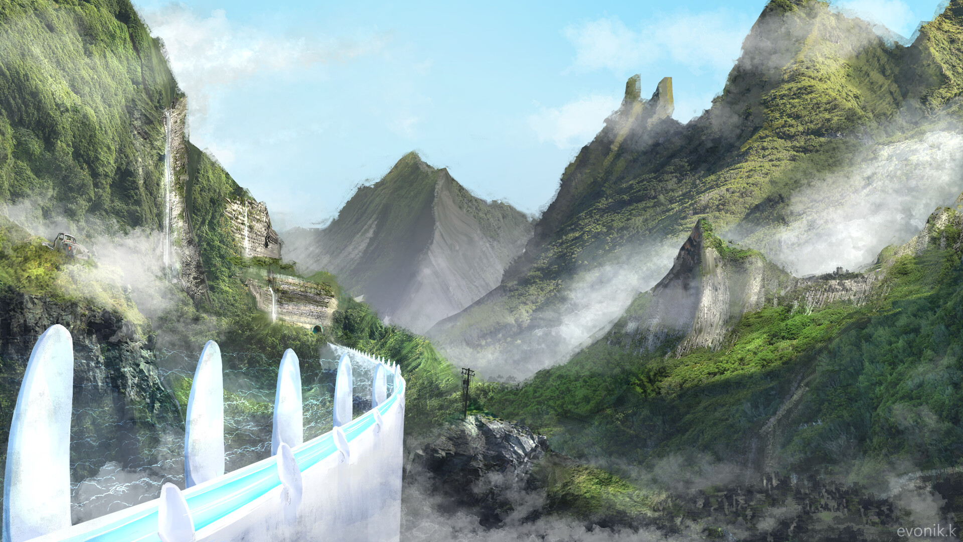 ArtStation - Grimalkin Valley -- The MagLev Track