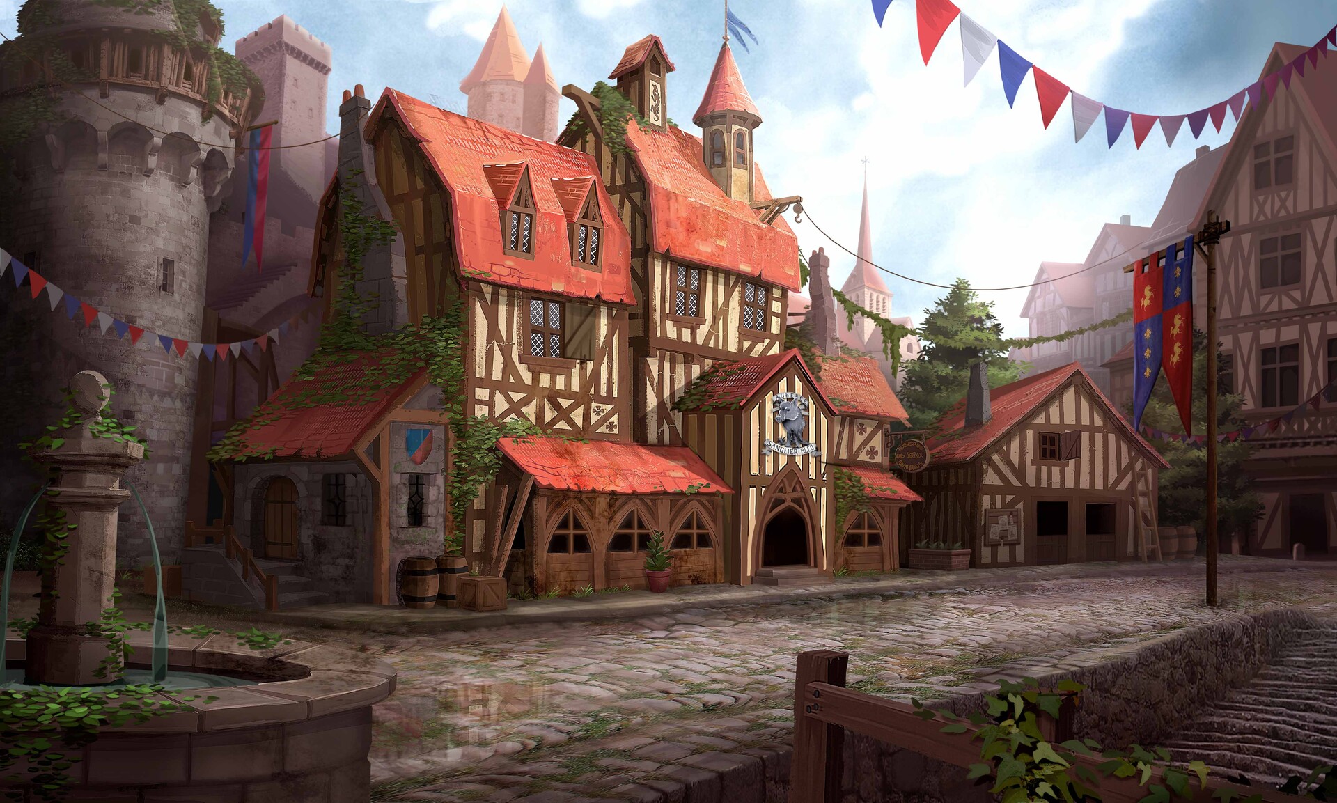 ArtStation - Medieval city environment