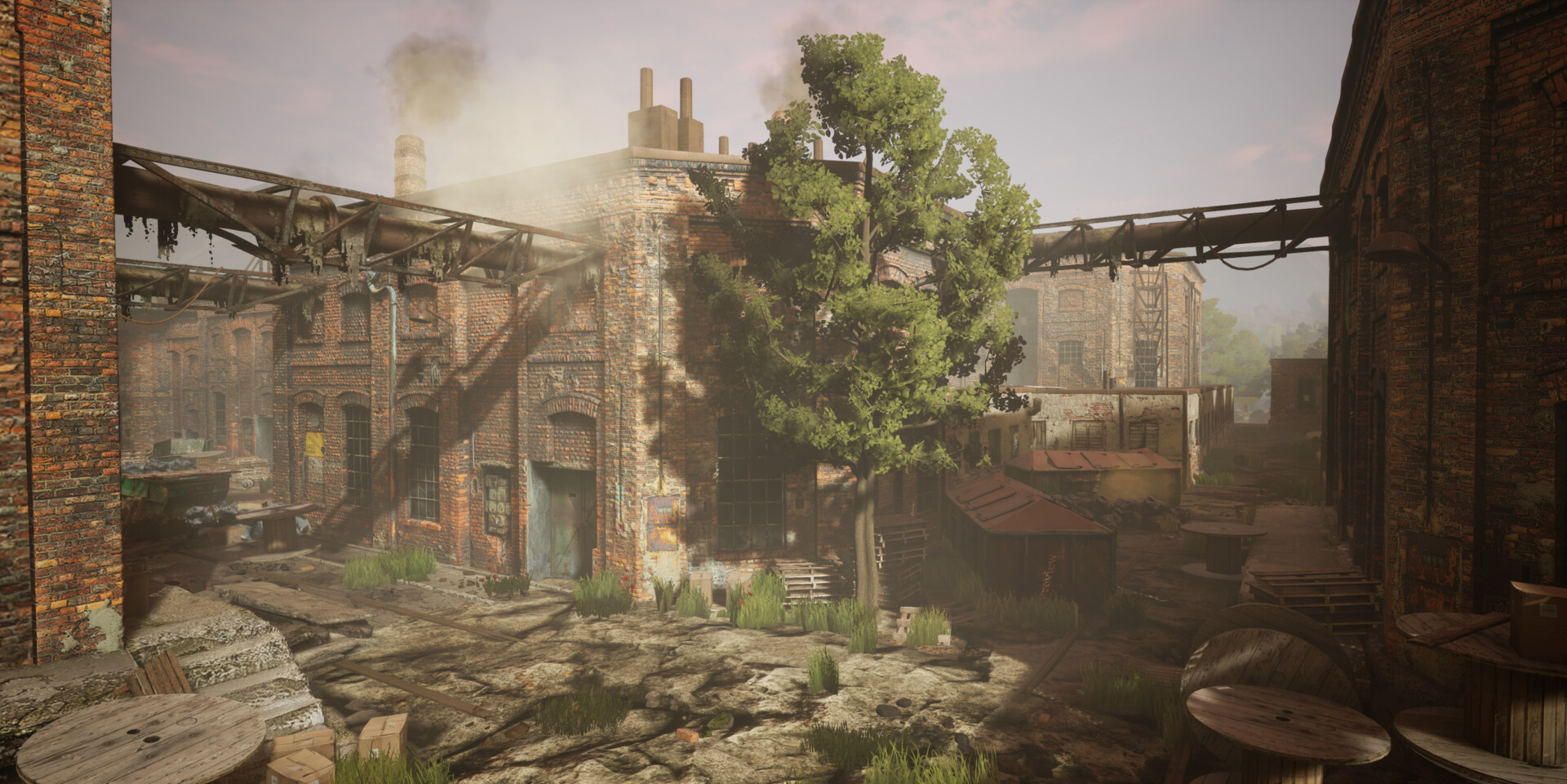 ArtStation - Ue4 Apocalyptic abandoned Factory building